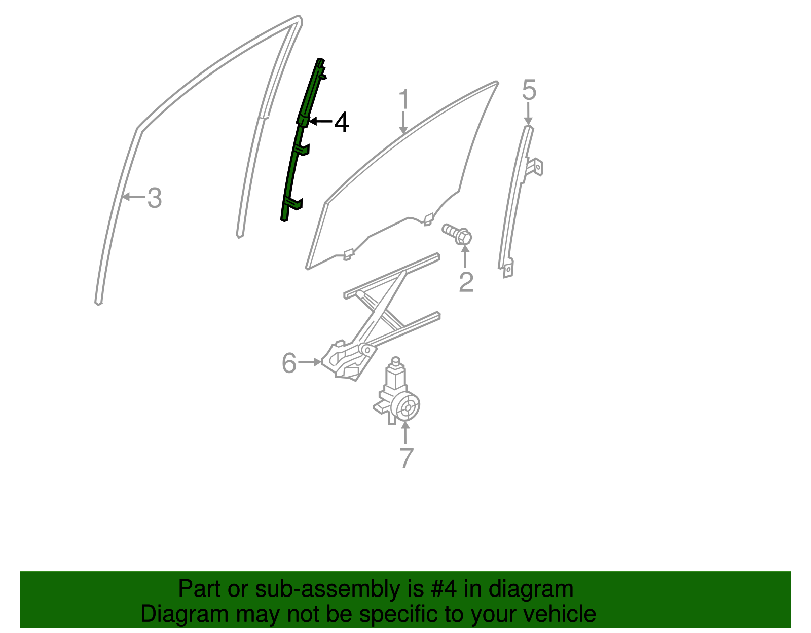 72270-TK8-A01 - Sash Channel 2011-2017 Honda Odyssey | Honda Parts Online