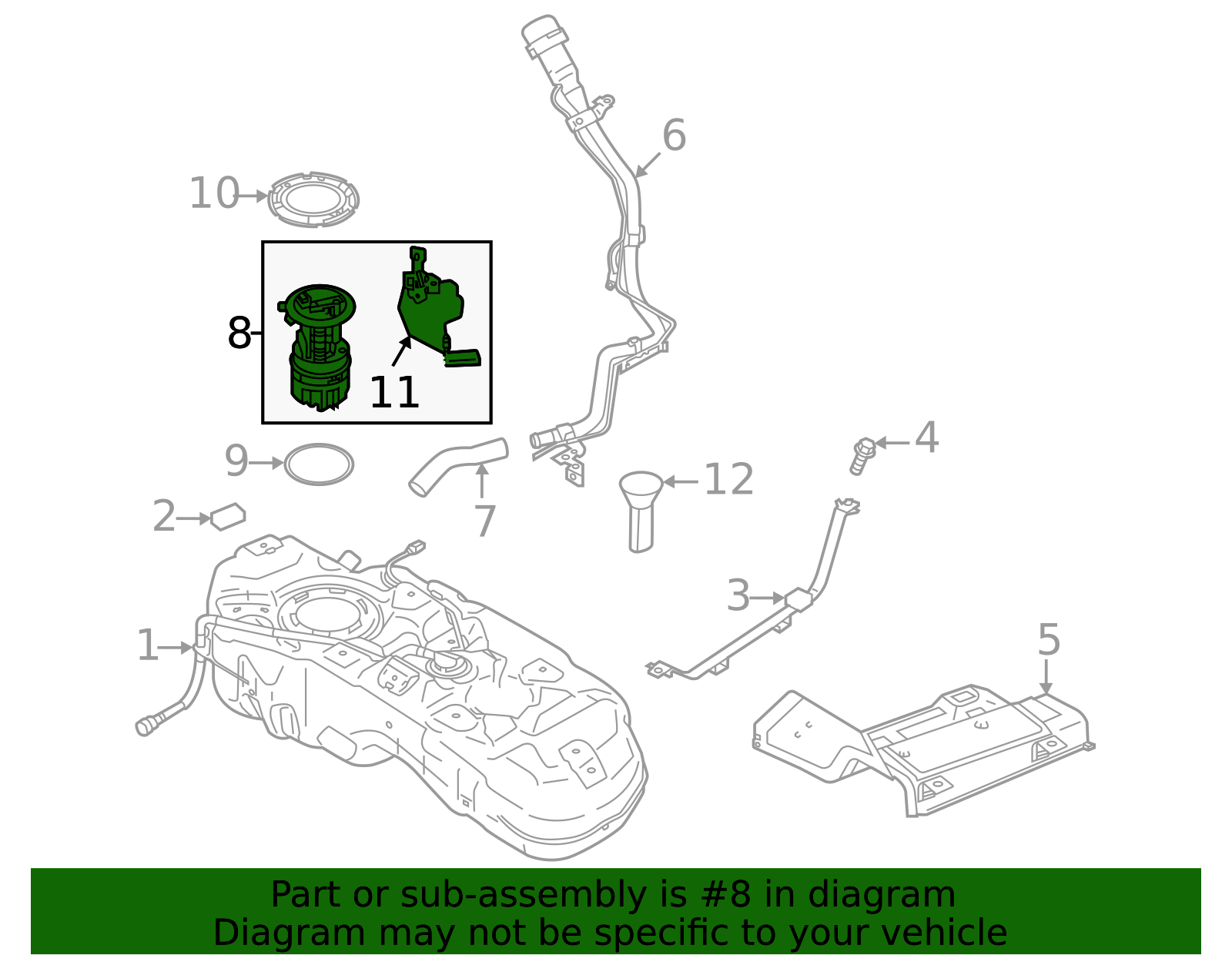 2021-2024 Nissan Rogue Fuel Pump 17040-6RF0A | Nissan Parts Central