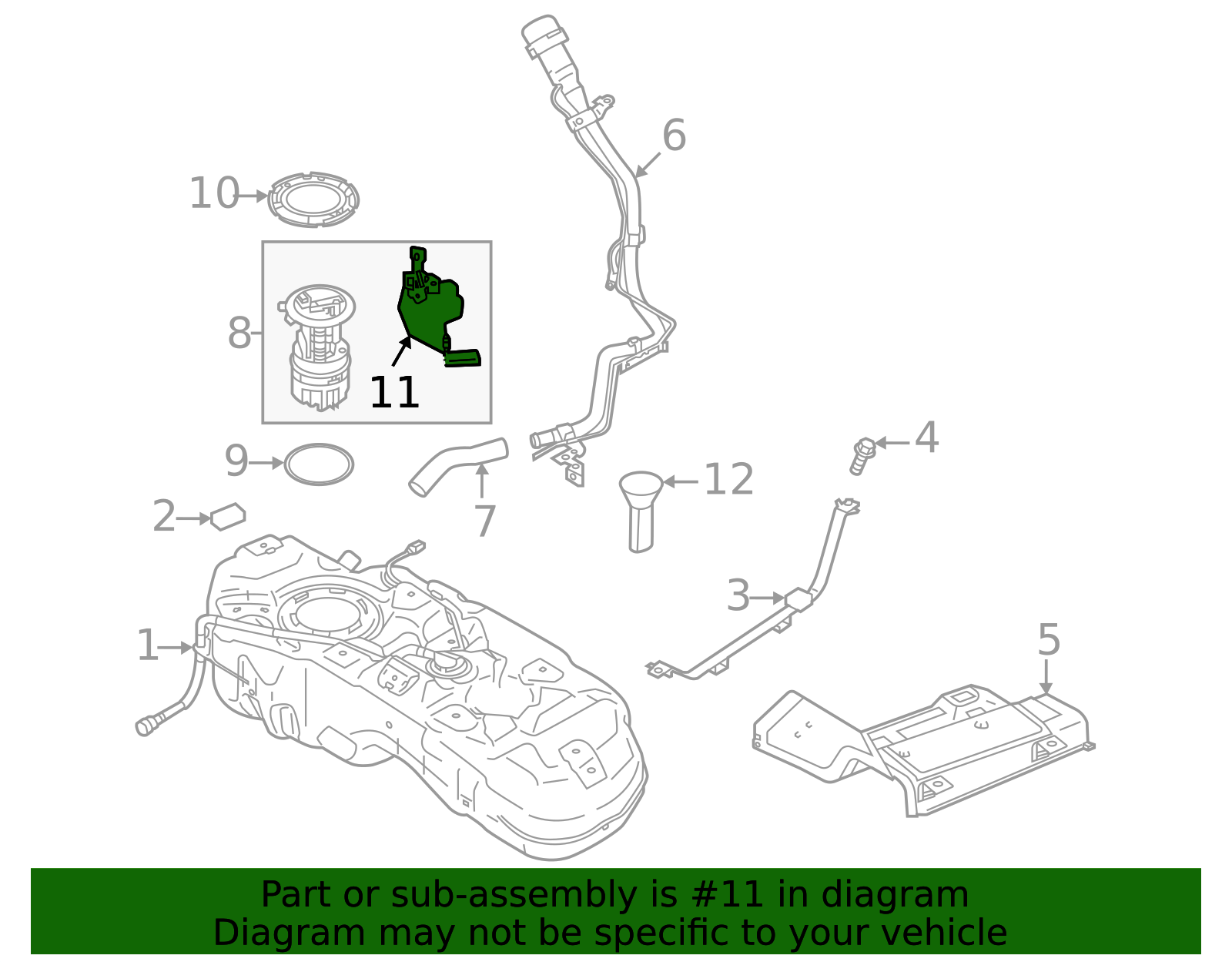 25060-6RR0A - Fuel Gauge Sending Unit - 2021-2022 Nissan Rogue | Nissan ...