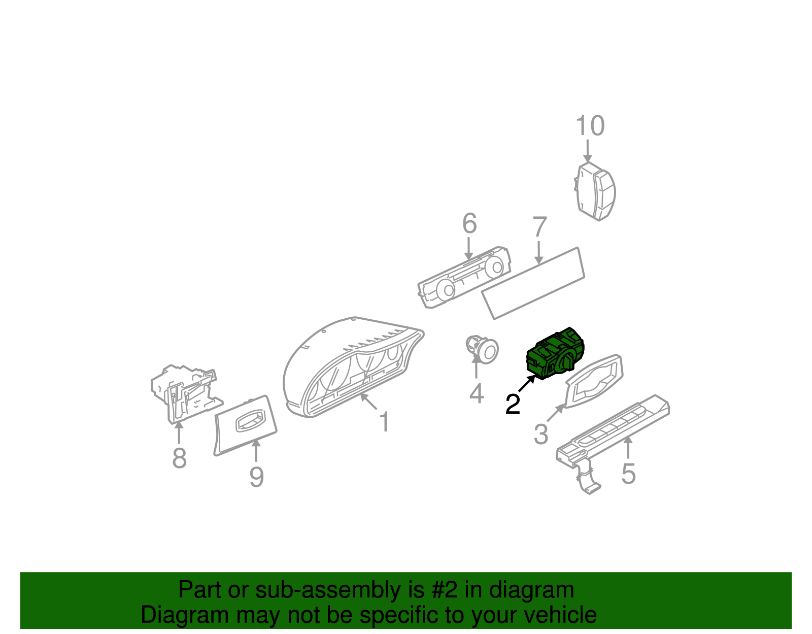 61319169398 - 2009-2015 BMW Headlamp Switch (61-31-9-169-398) | BMW of ...