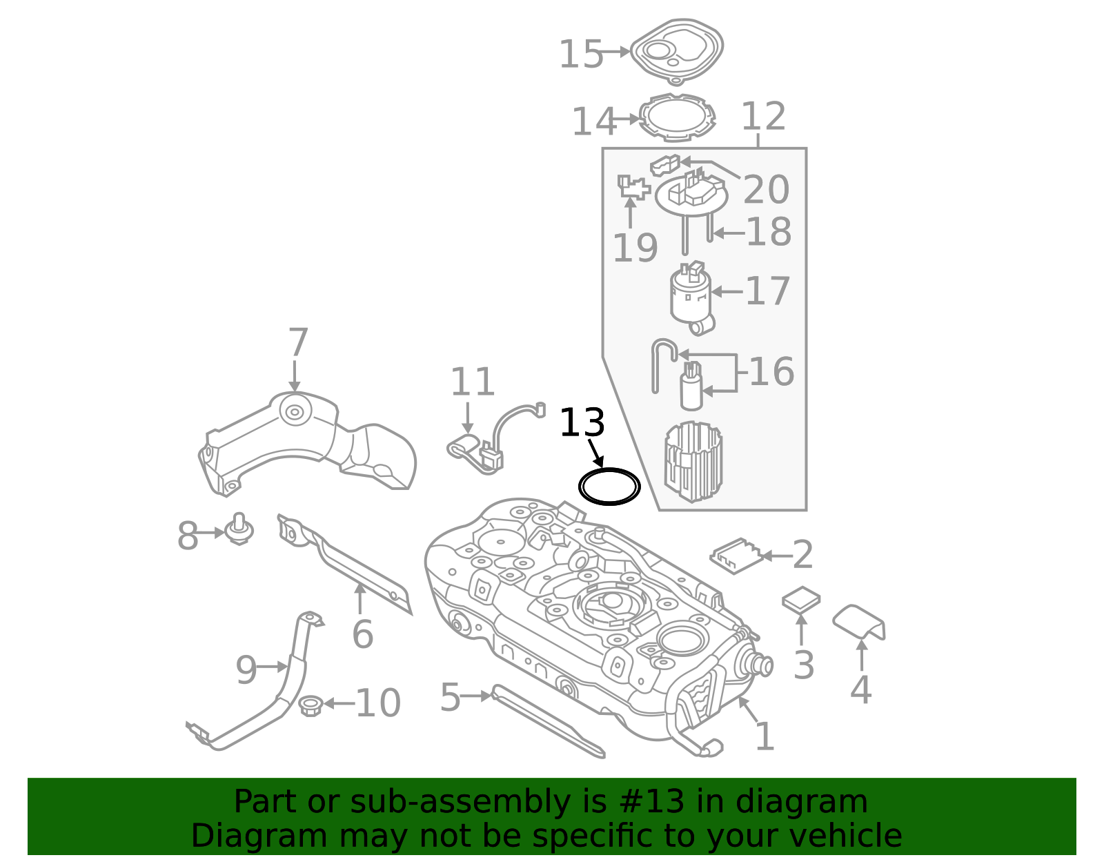 31115-0W000 - Fuel Pump Assembly O-Ring 2011-2026 Kia | Kia.Parts Store
