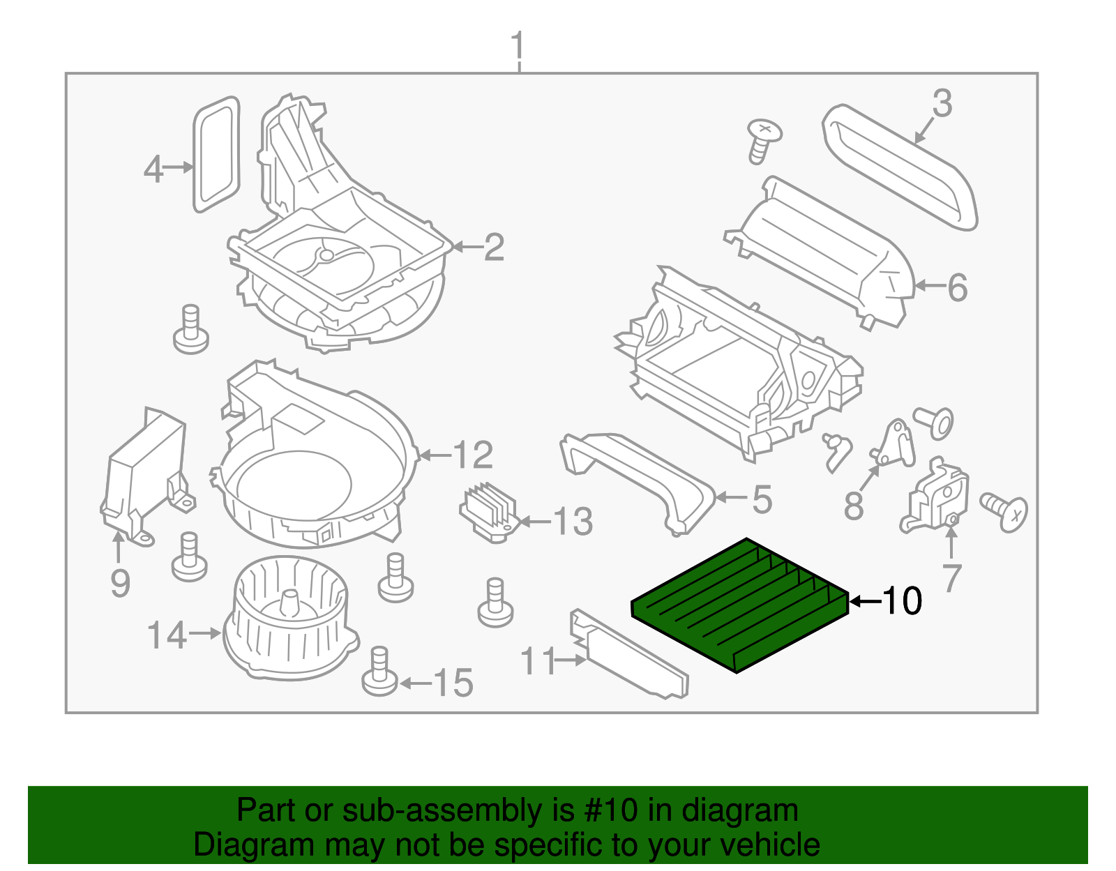 2015-2019 Subaru Cabin Air Filter 72880AL00A | Subaru Parts Guys