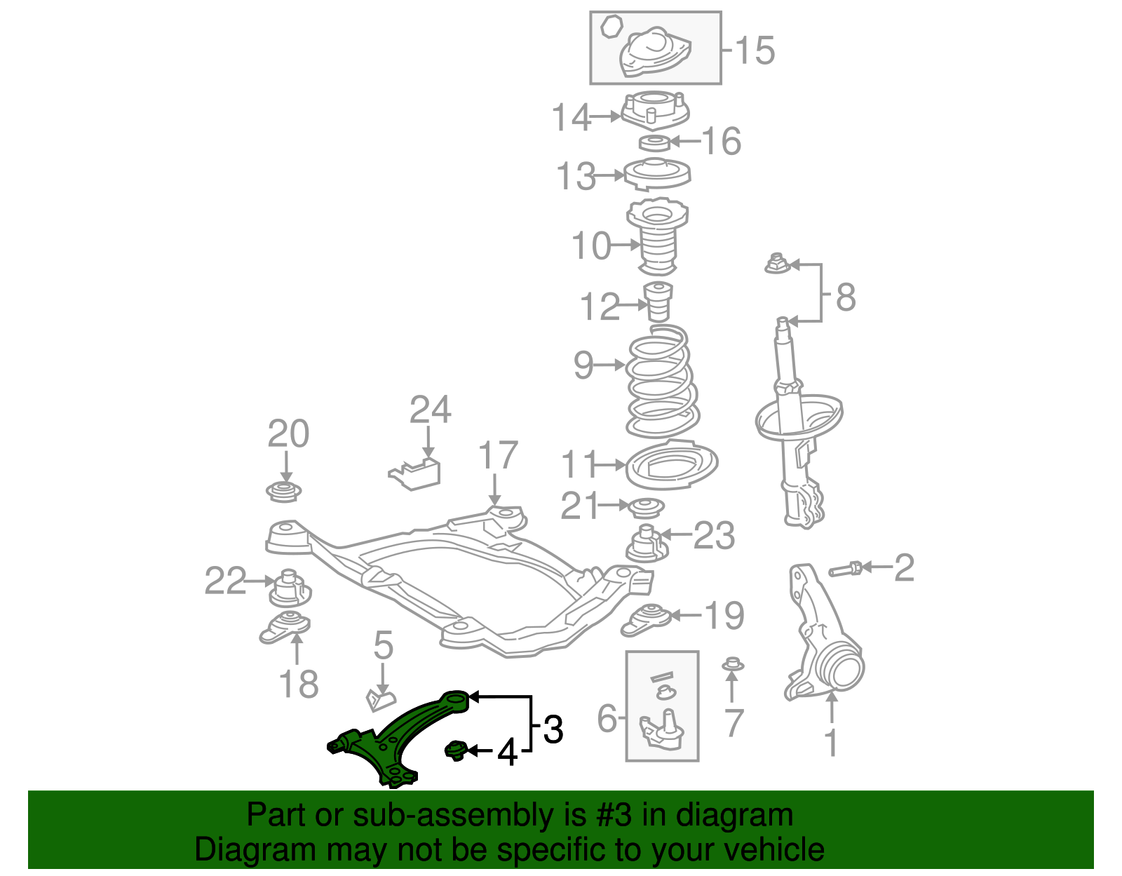 2003-2006 Lexus Control Arm 48068-06100 | OEM Parts Online