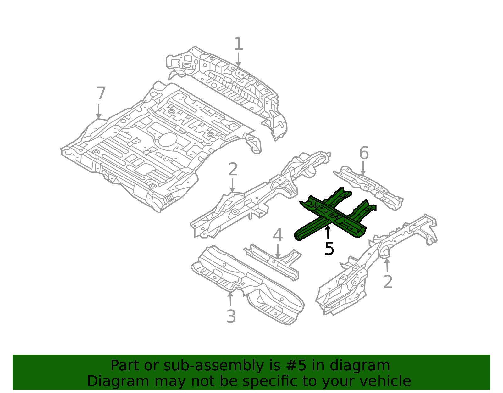 65810-1D600 - Center Support 2007-2010 Kia Rondo | Kia.Parts Store