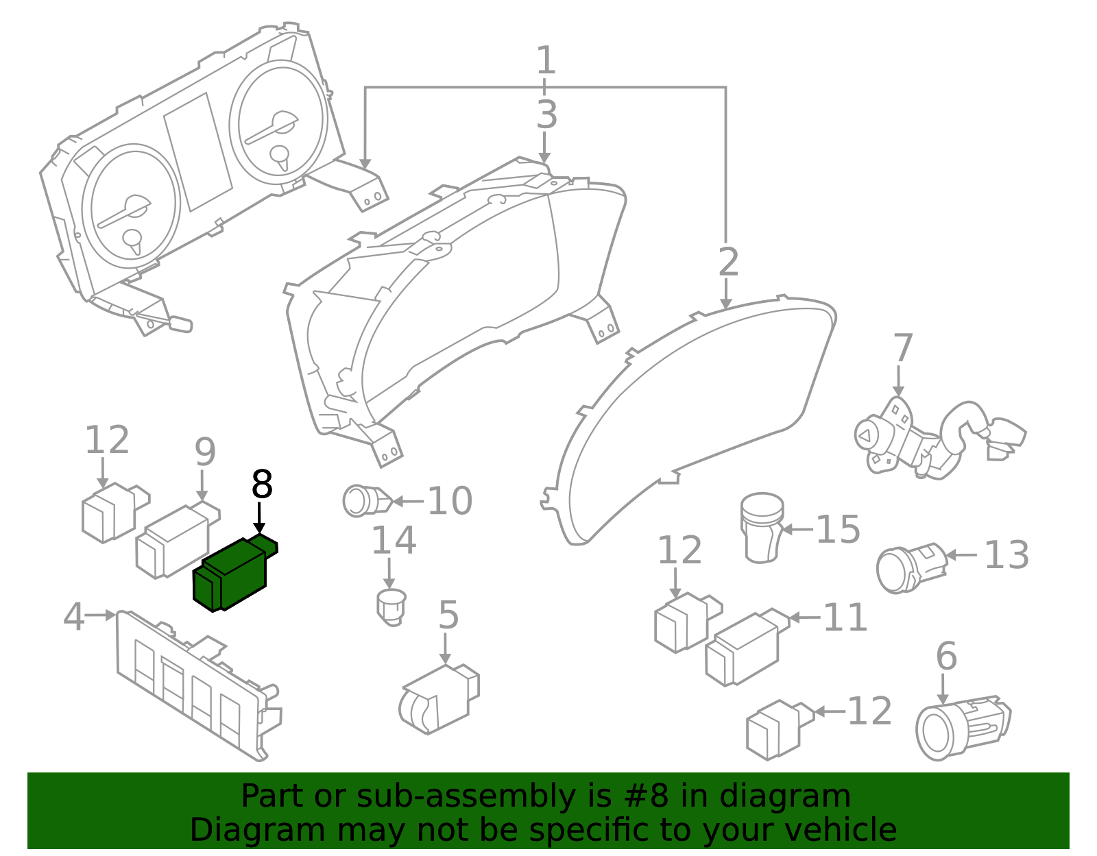 2020-2025 Subaru Lift Gate Switch 83002AN01A | Subaru Parts Guys