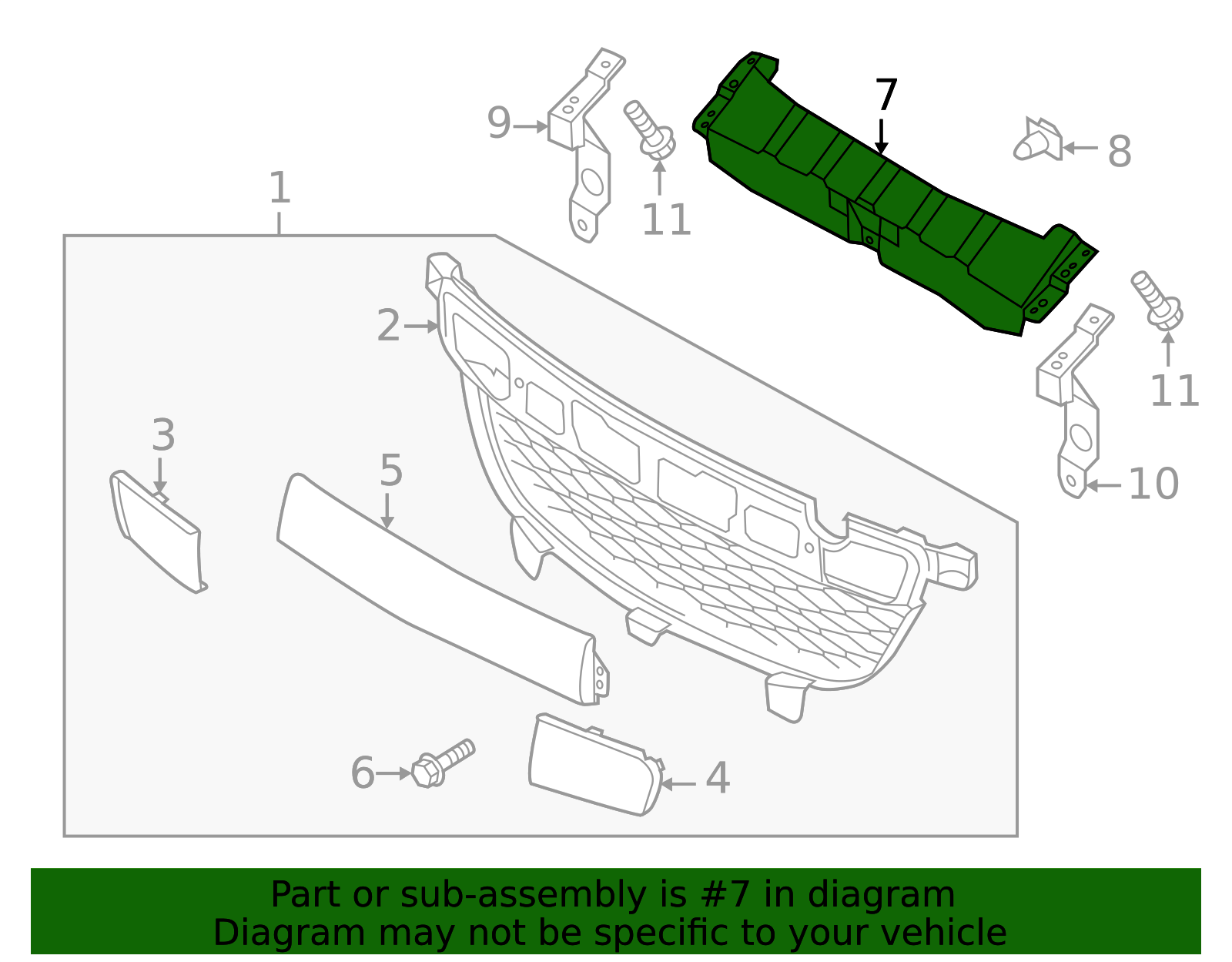 2013-2015 Mazda MX-5 Miata Grille Reinforcement NP32-50-722 ...