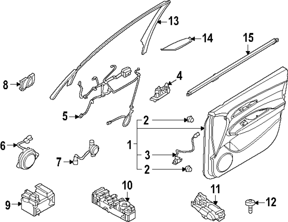 Hyundai - 82308-IY380-OWN - Door Trim Panel - 2024-2025 Genesis GV70 ...