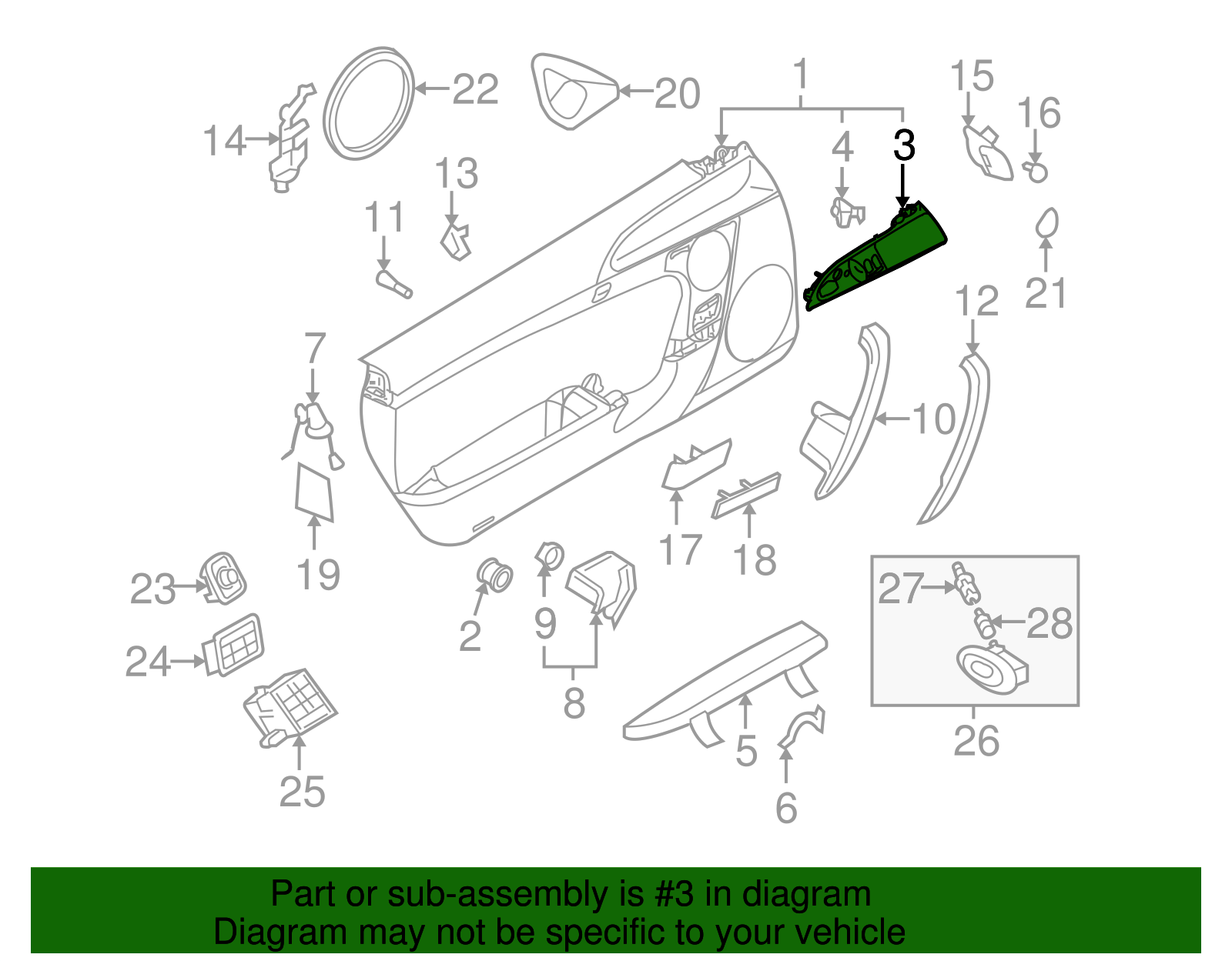 2005-2013 Porsche Door Panel Insert 997-555-352-09-A03 | Gaudin Porsche ...