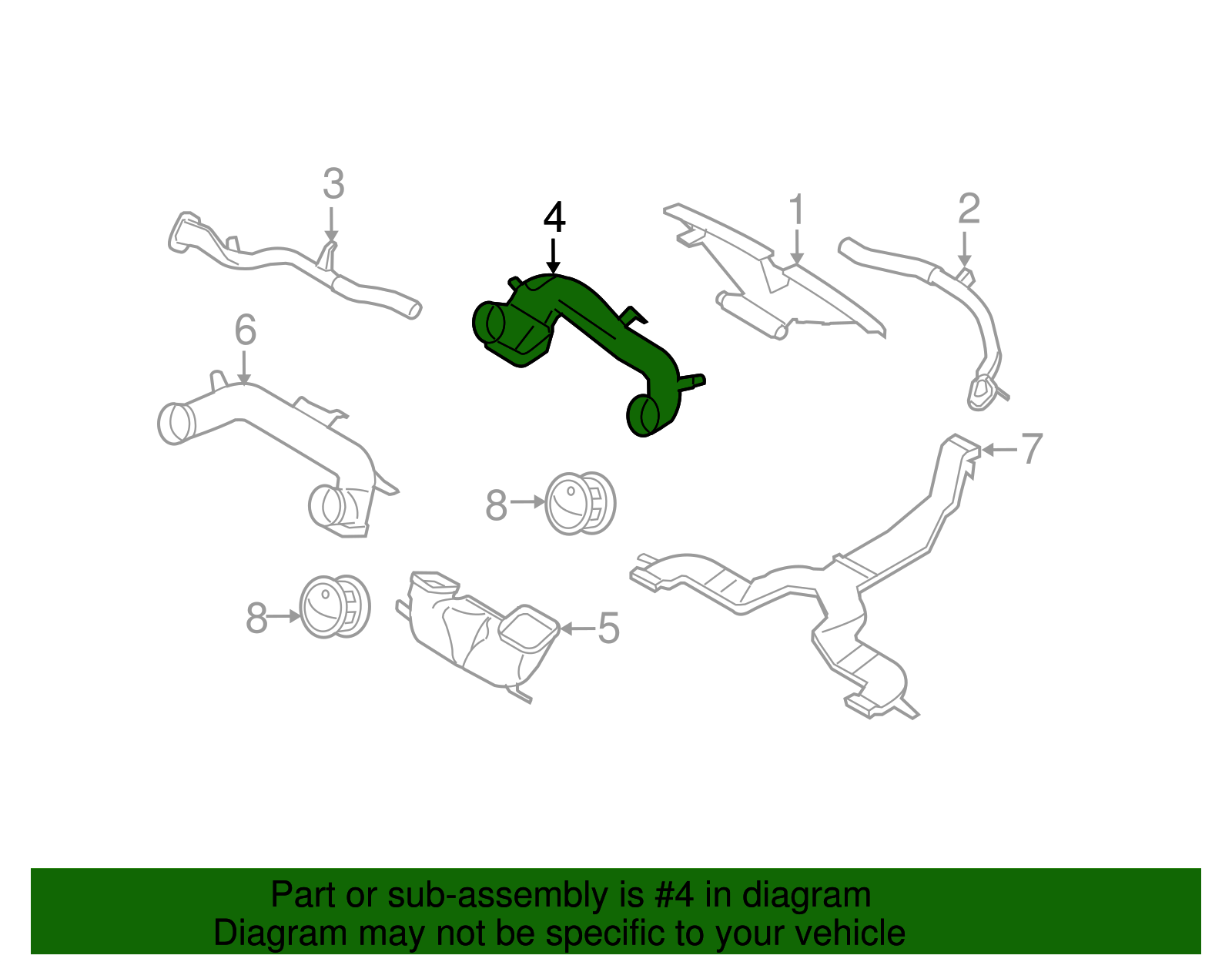 2008-2016 Ford Center Duct CC3Z-19B680-A | Ford OEM Parts Outlet