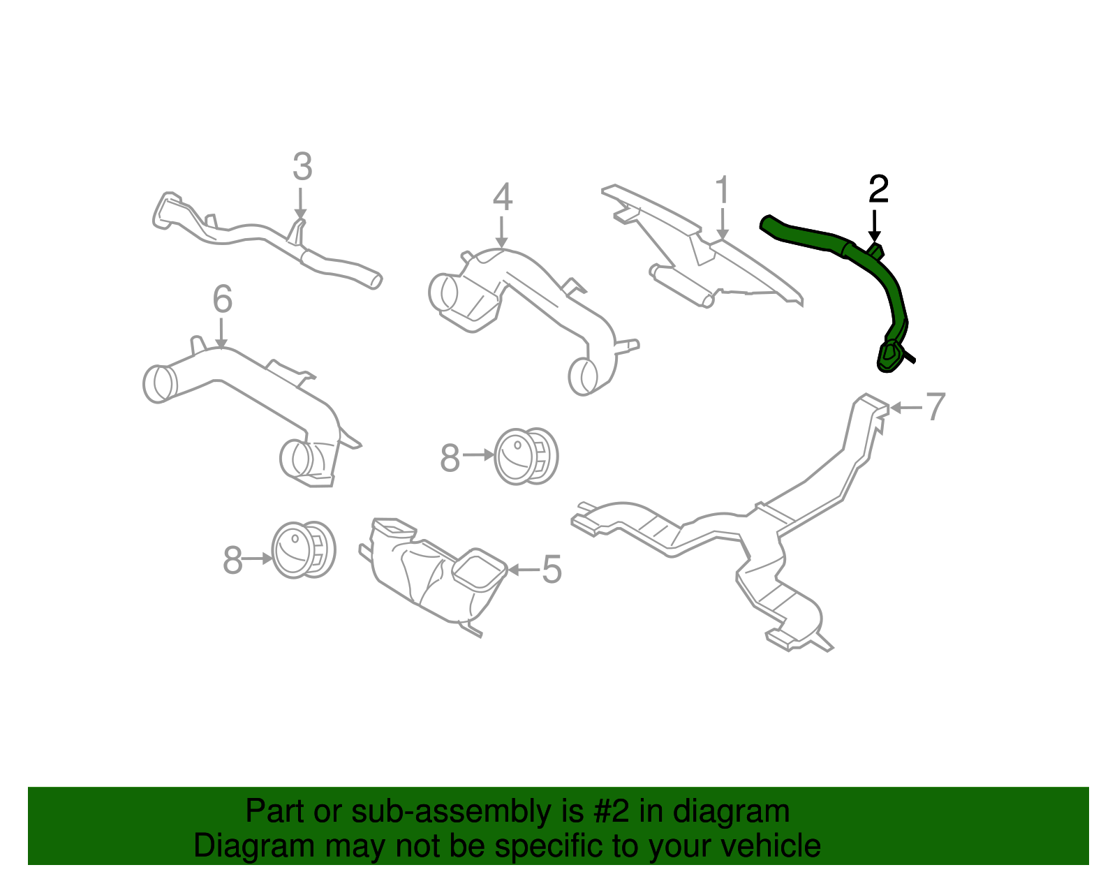 8C3Z-19E630-B - Vent Duct 2008-2016 Ford | Big 3 Auto Parts