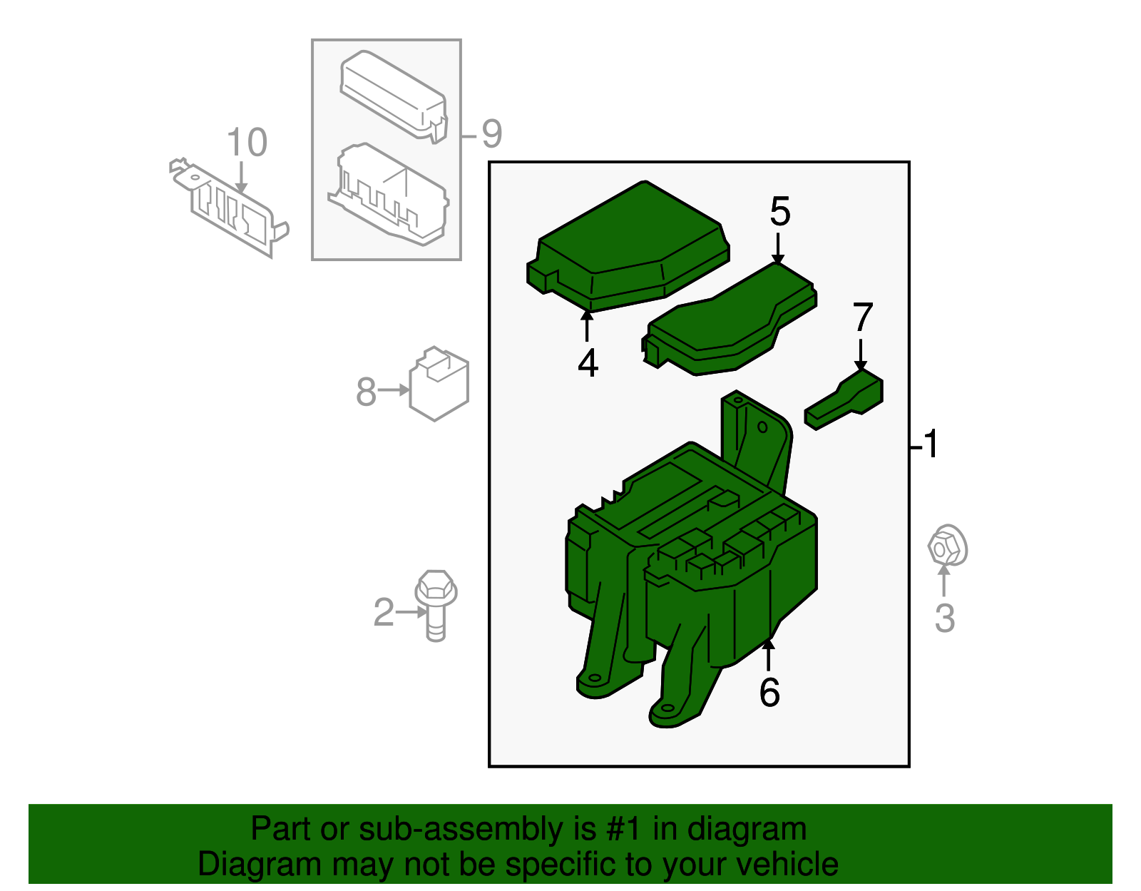 TD11-66-760A - Fuse & Relay Box 2007-2009 Mazda CX-9 | Florida Mazda Parts