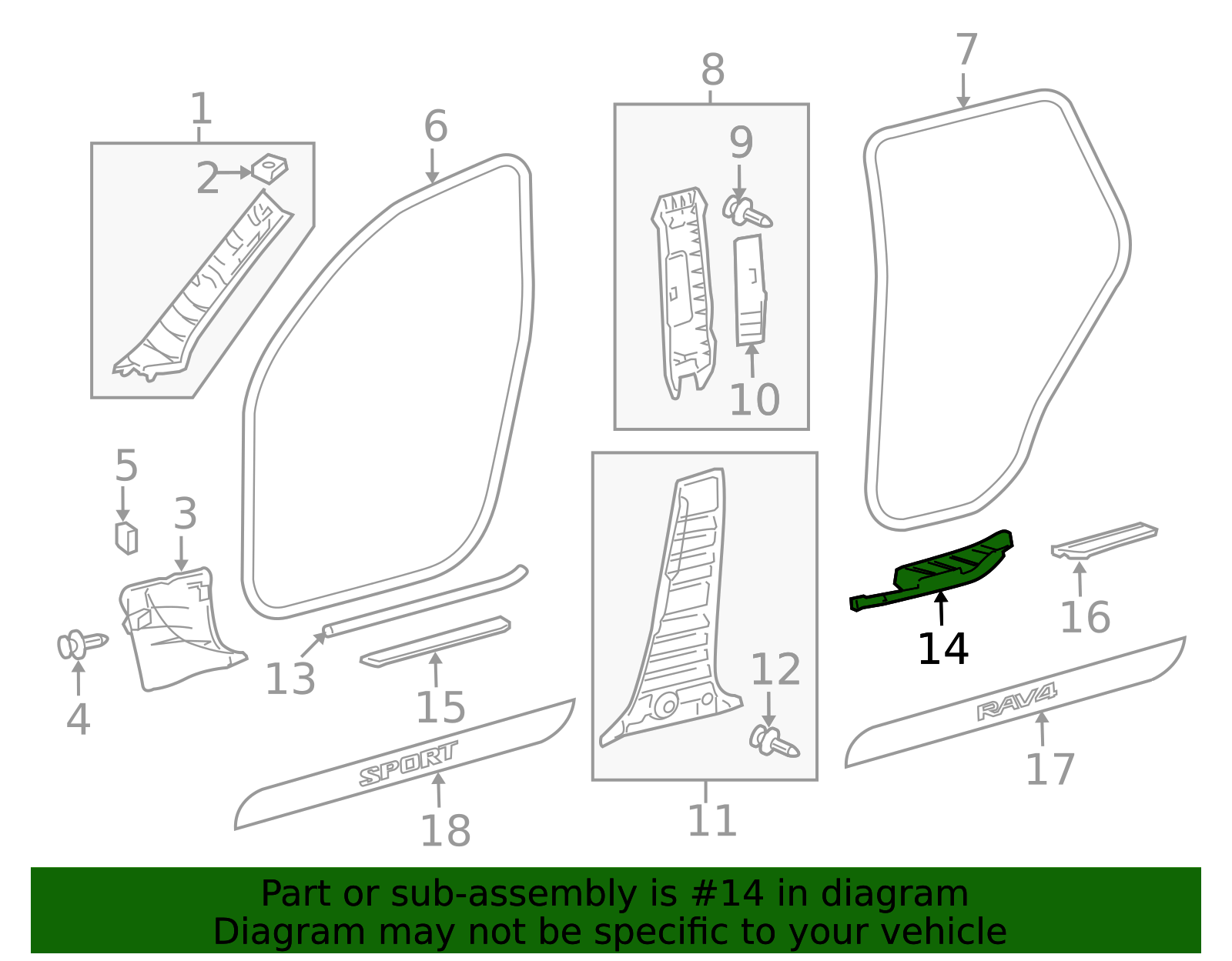 2006-2012 Toyota RAV4 Scuff Plate 67918-0R010-B0 | Toyota Parts Center