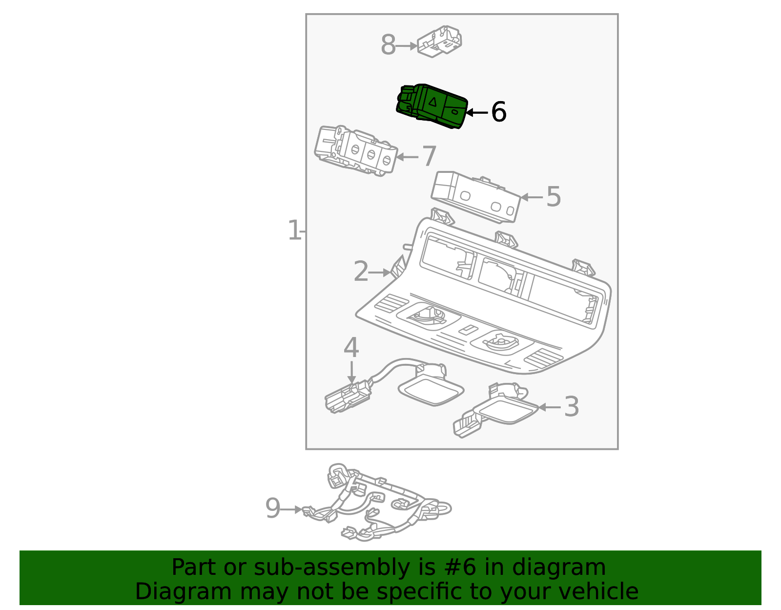 2024-2025 Chevrolet Corvette Hazard Switch 85536855 | Capital Chevy Parts
