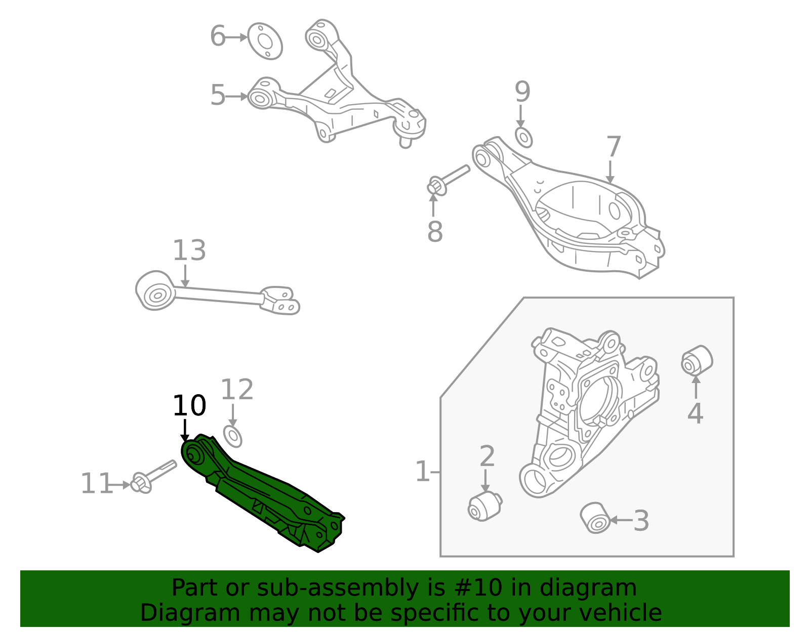 2021-2025 Nissan Rogue Suspension Trailing Arm 551A0-6RA0B | QuirkParts