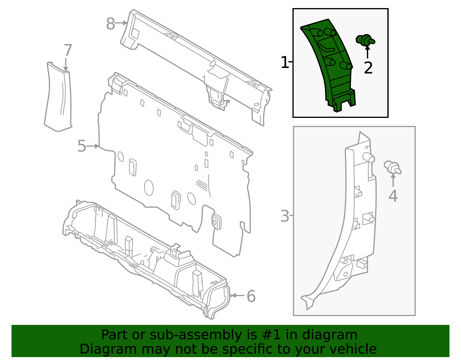2024-2025 Toyota Tacoma Upper Trim 62510-AK010-C1 | Toyota Parts Center