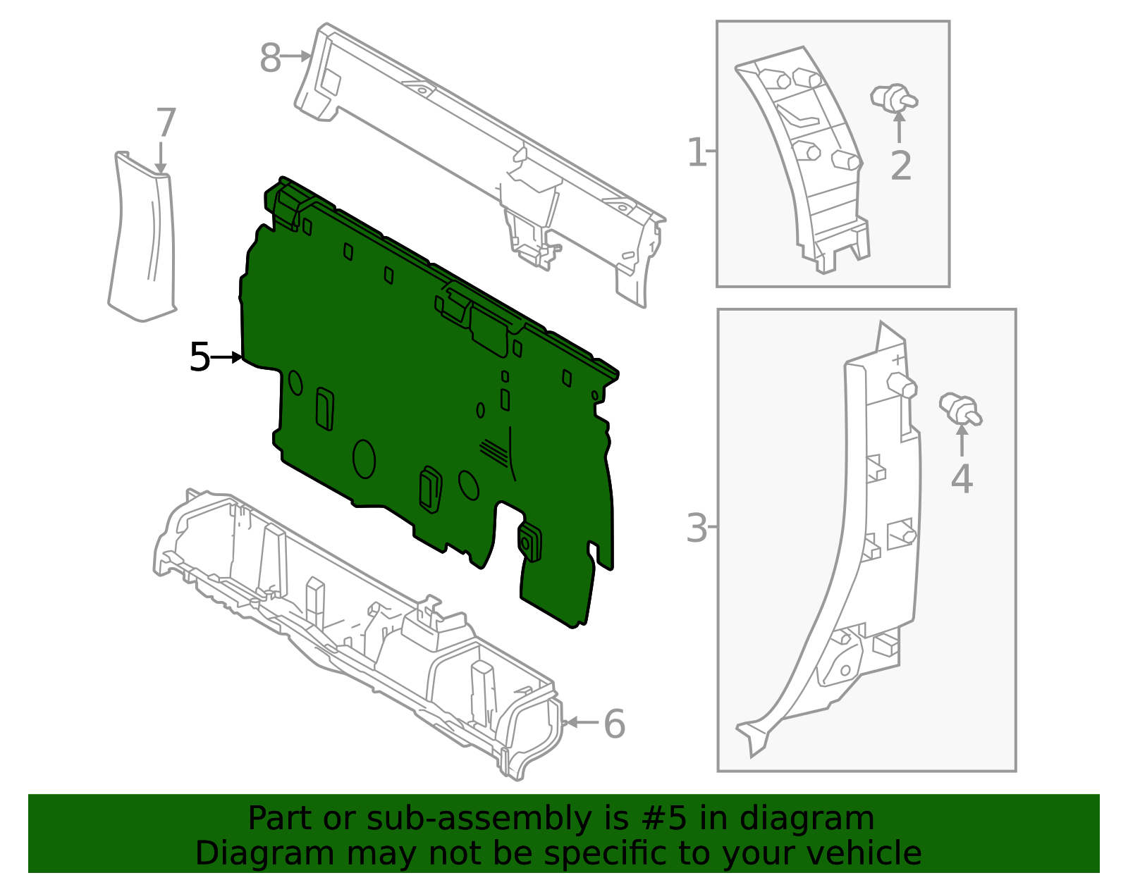 2024-2025 Toyota Tacoma Sound Absorber 64141-AK030 | MotorMotor