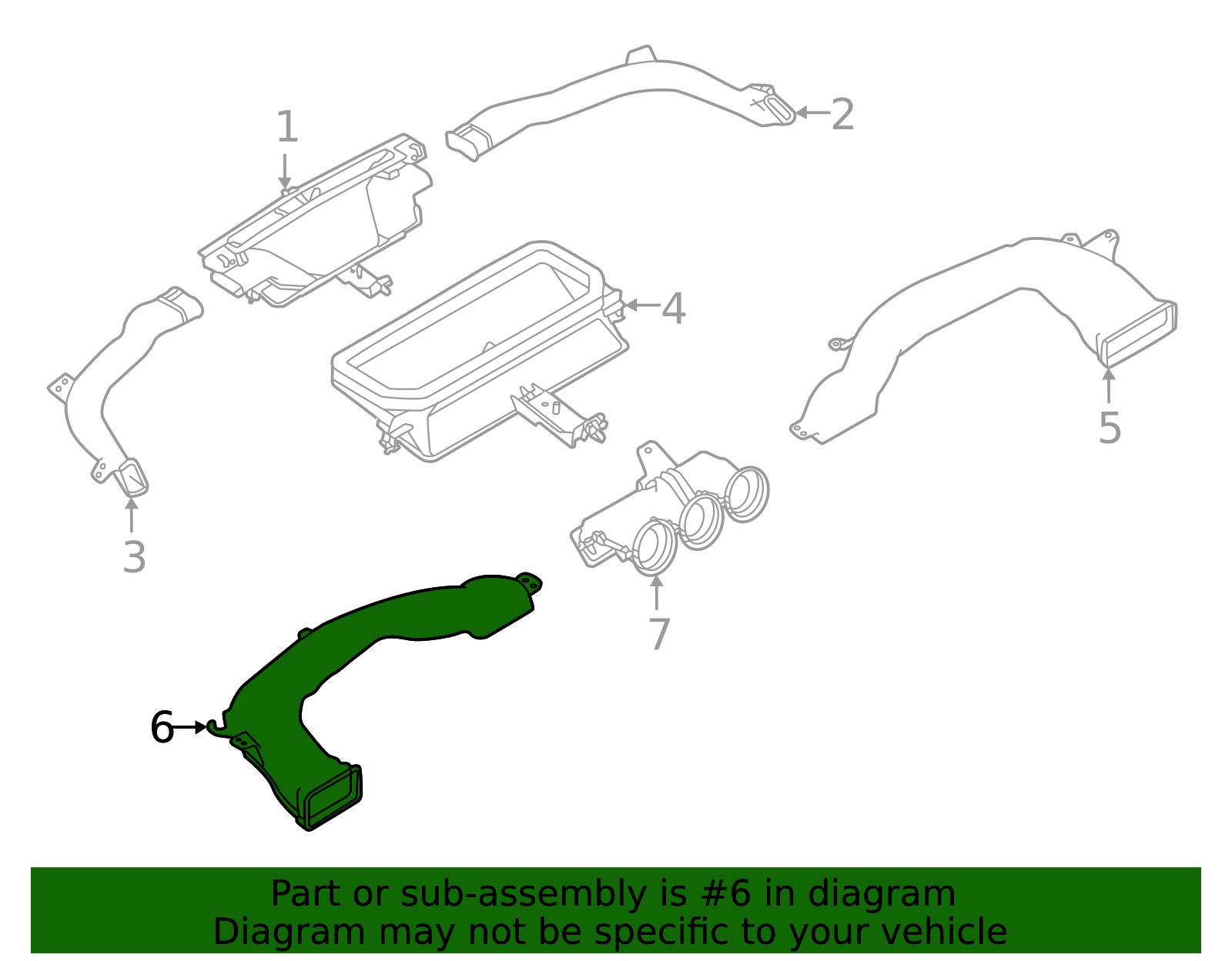 2020-2025 Nissan Sentra Outlet Duct 27871-6LB0A | Nissan Parts Central