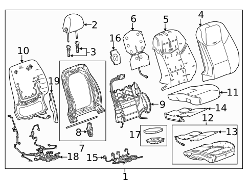 Passenger Seat Components for 2014 Cadillac CTS | GM Parts Warehouse