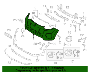 86510-D9010 - Bumper Cover 2017-2019 Kia Sportage | Kia.Parts Store
