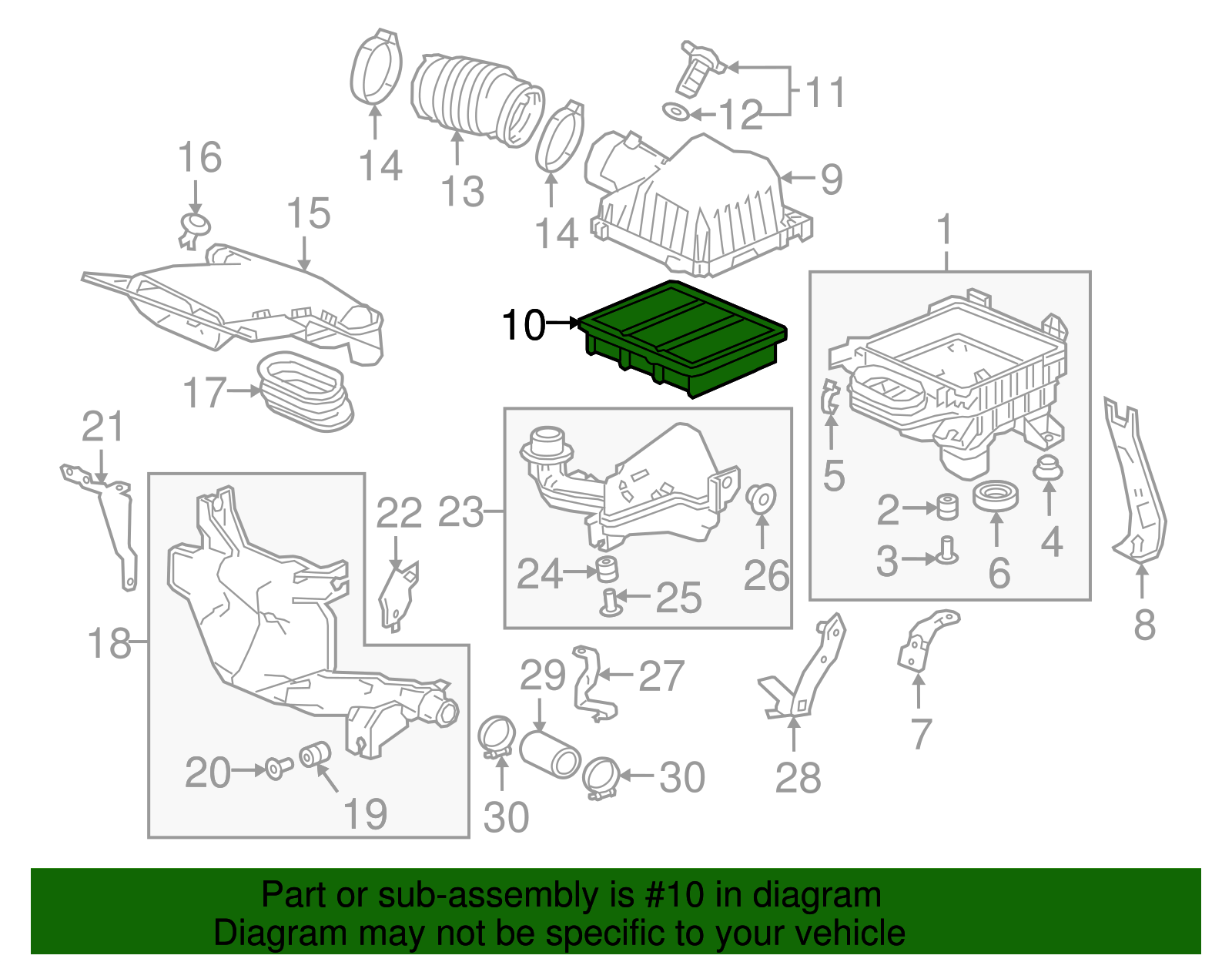 17220-6B2-A00 - Air Filter 2018-2022 Honda Accord | Honda Parts Online