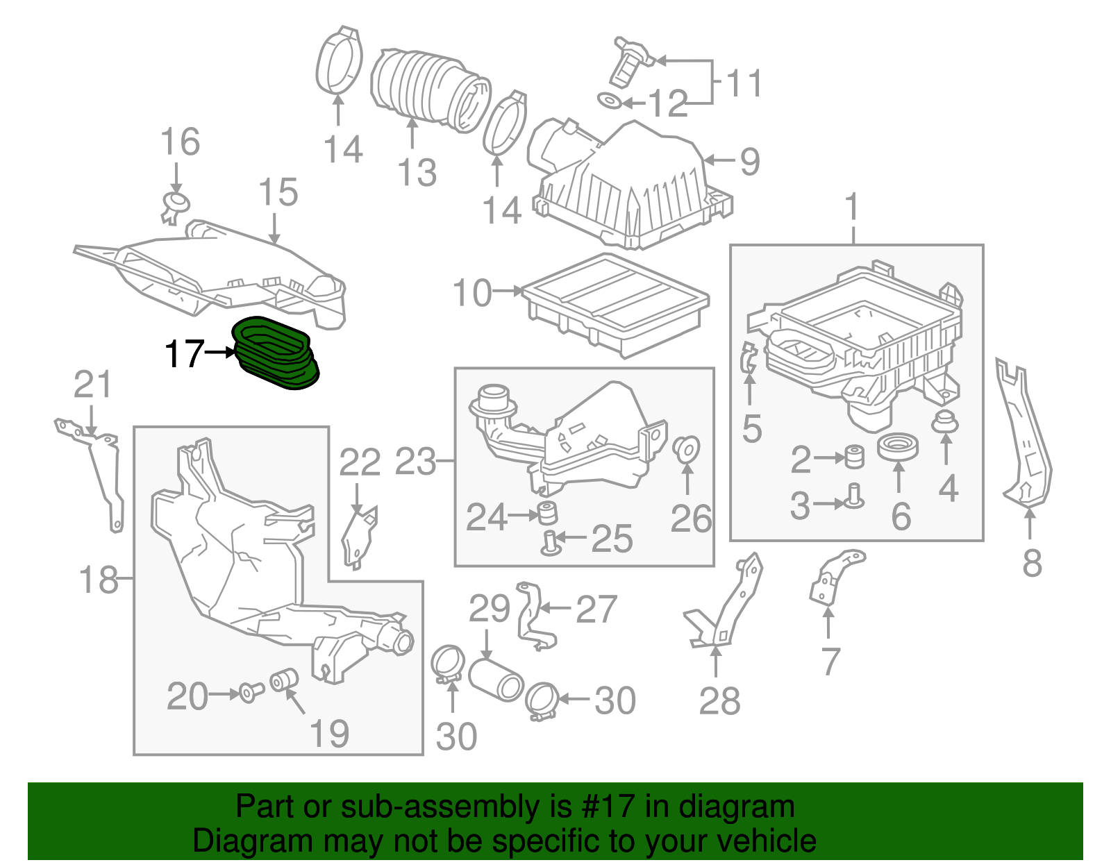 17251-6B2-A00 - Air Inlet Tube 2018-2022 Honda Accord | Honda Parts Online