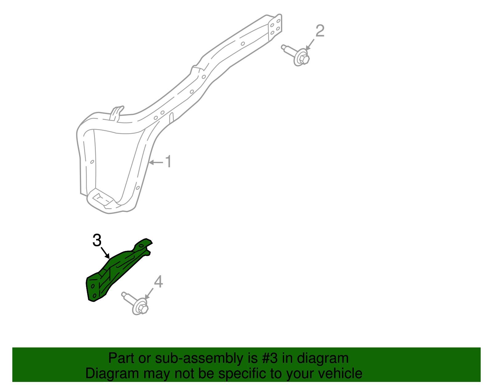 HC3Z-16B168-A - Fender Rail Bracket - 2017-2022 Ford | Eastgate Ford Parts