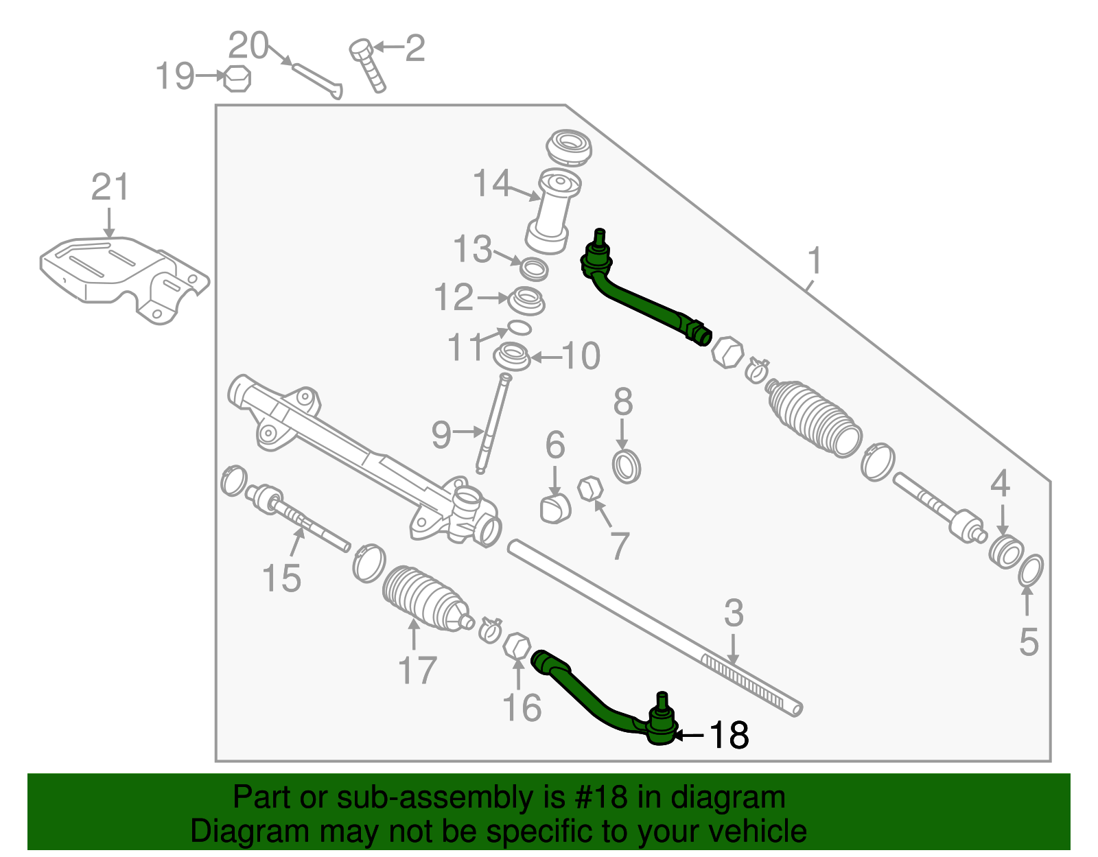56820-3X090 - Hyundai Outer Tie Rod 2011-2017 Hyundai | Performance ...