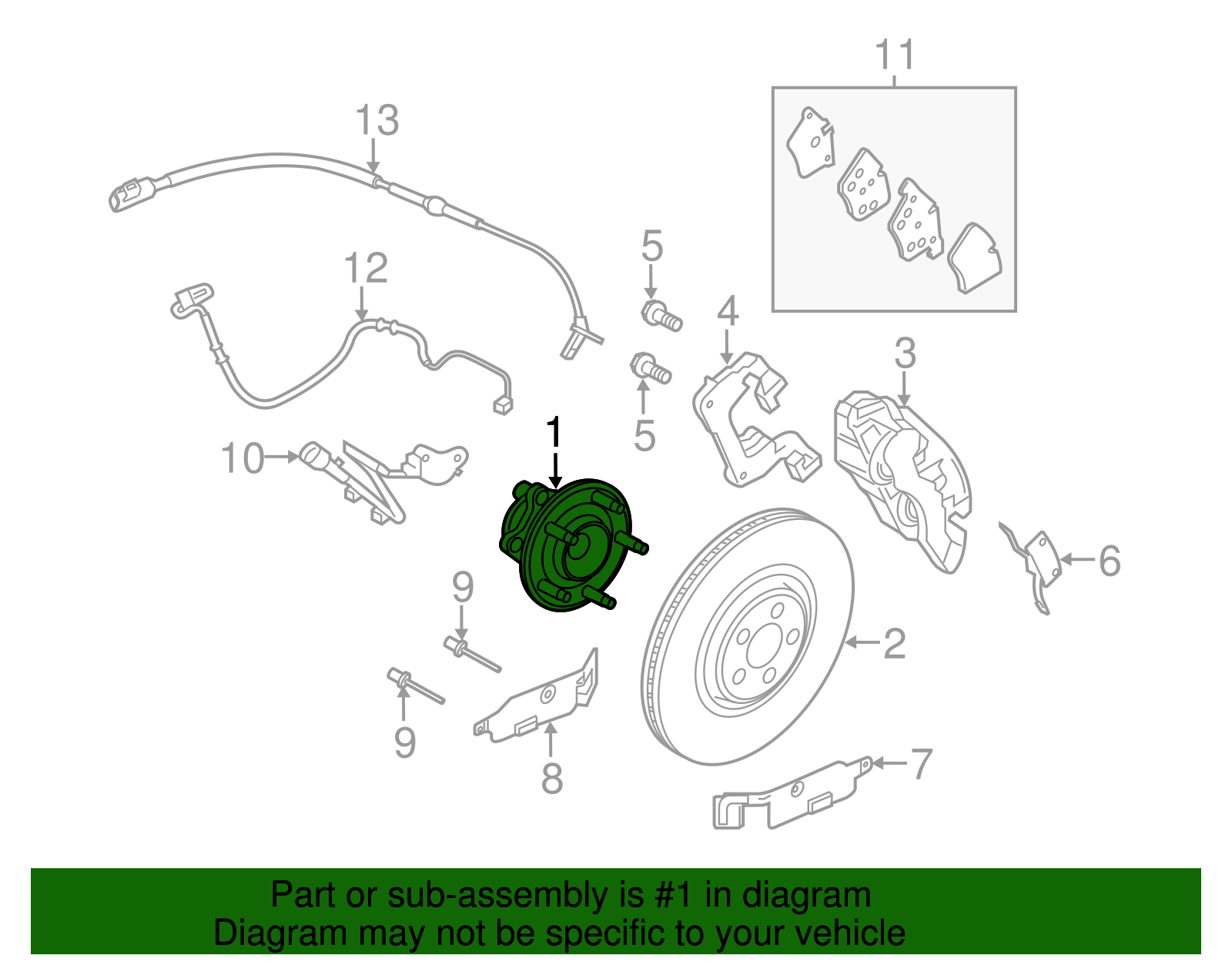 C2P24802 - Hub & Bearing 2013-2024 Jaguar | Haper Jaguar Parts