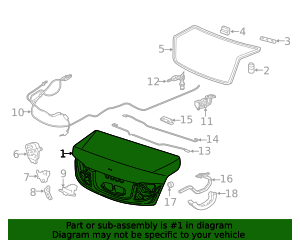 2019-2022 Acura ILX Trunk Lid 68500-T3R-A90ZZ | Acura Parts World