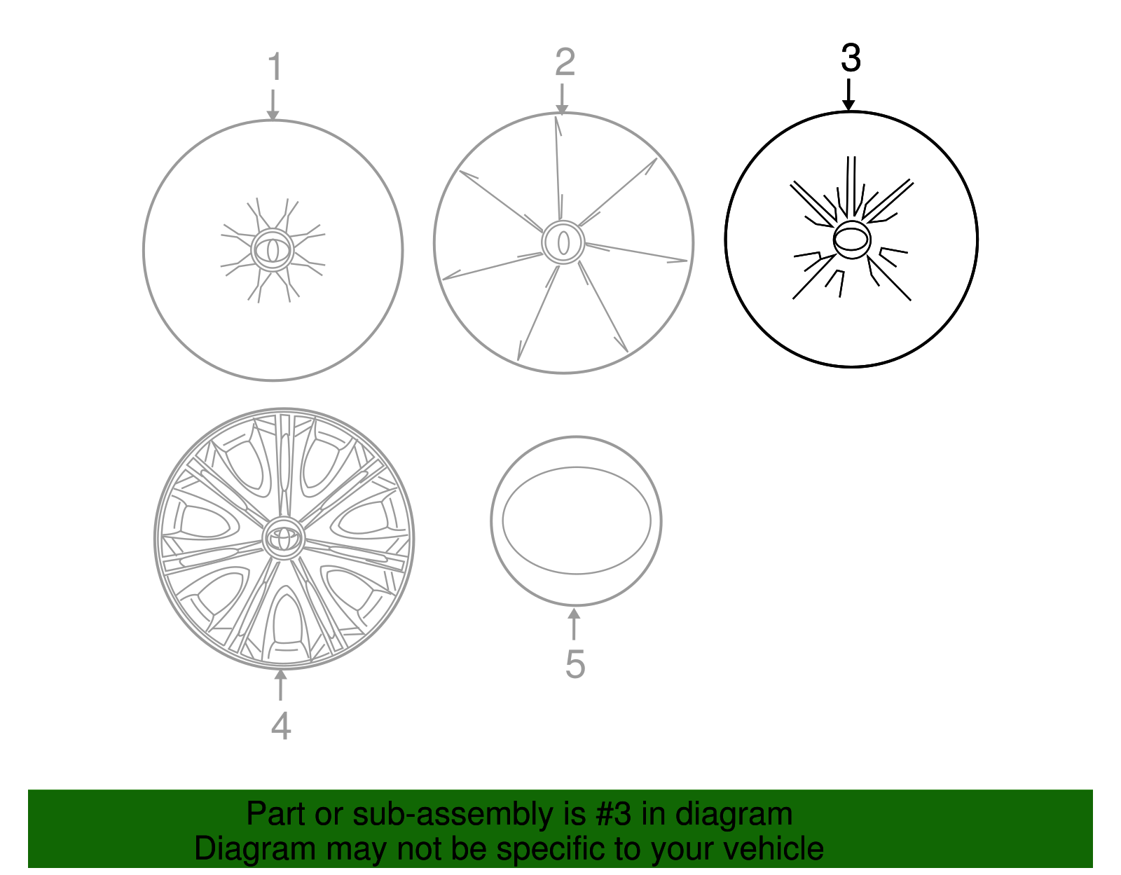 Genuine Toyota Wheel Cover part# 42621-02060 for 2009-2010 Toyota ...