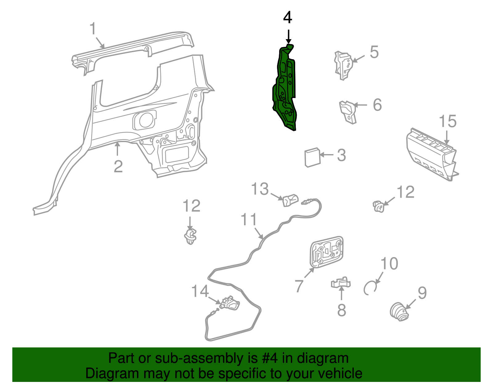 2008-2015 Toyota Land Cruiser Quarter Extension 61624-60080 | Toyota ...