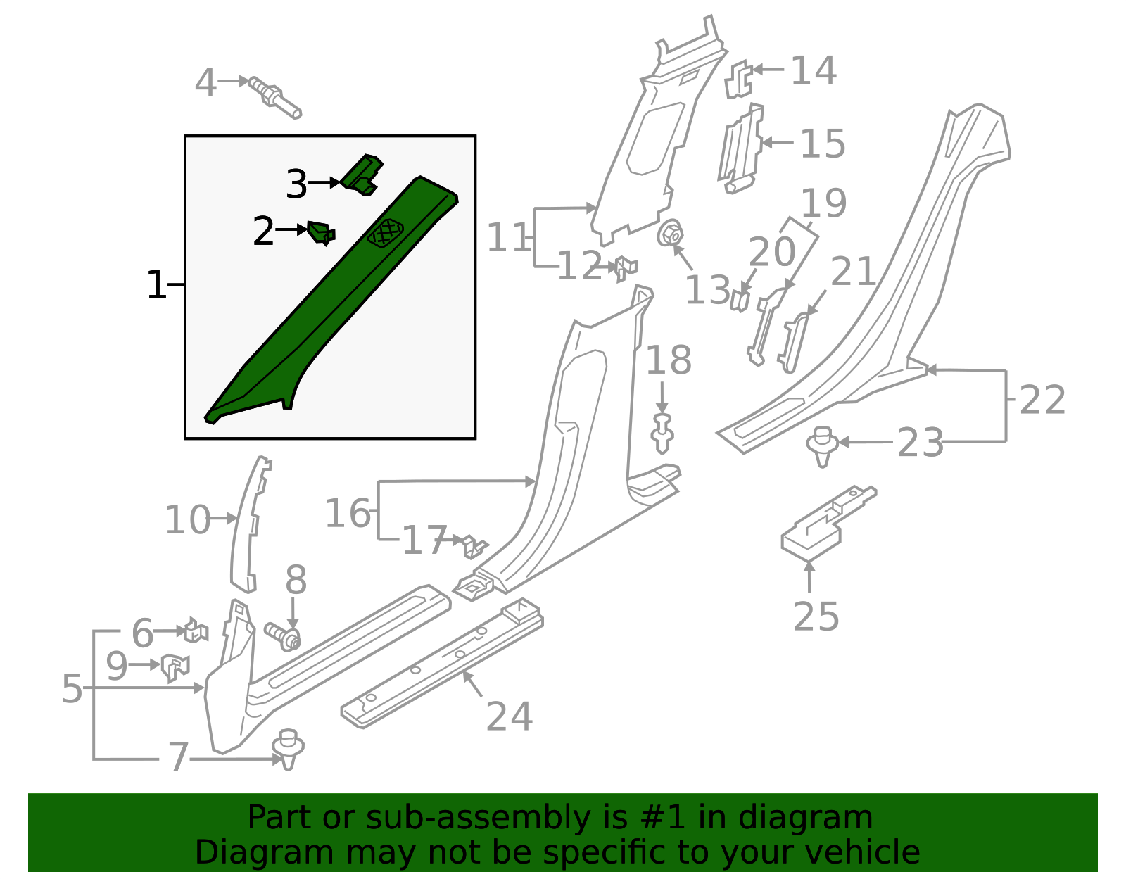 4N0-867-233-F-2UI - Windshield Pillar Trim 2019-2025 Audi | Audi OEM ...