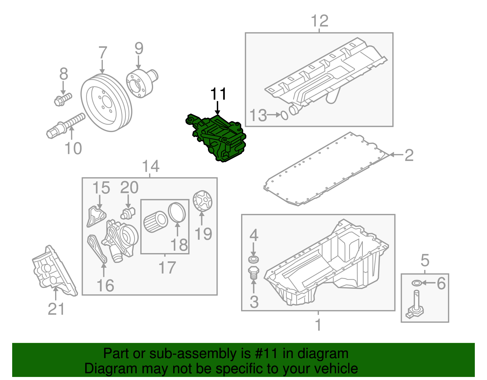 11417573747 - 2010-2012 BMW Oil Pump (11-41-7-573-747) | BMW of South ...