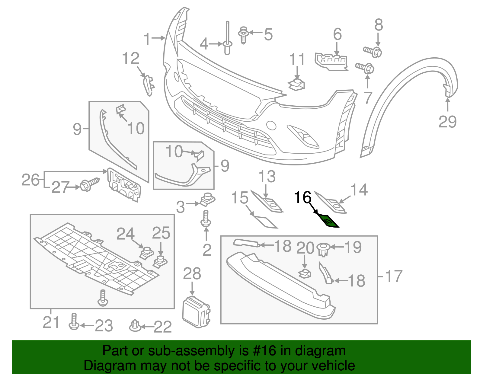 2016-2018 Mazda CX-3 Insert - Driver's Side (LH) D10J-50-C22 ...