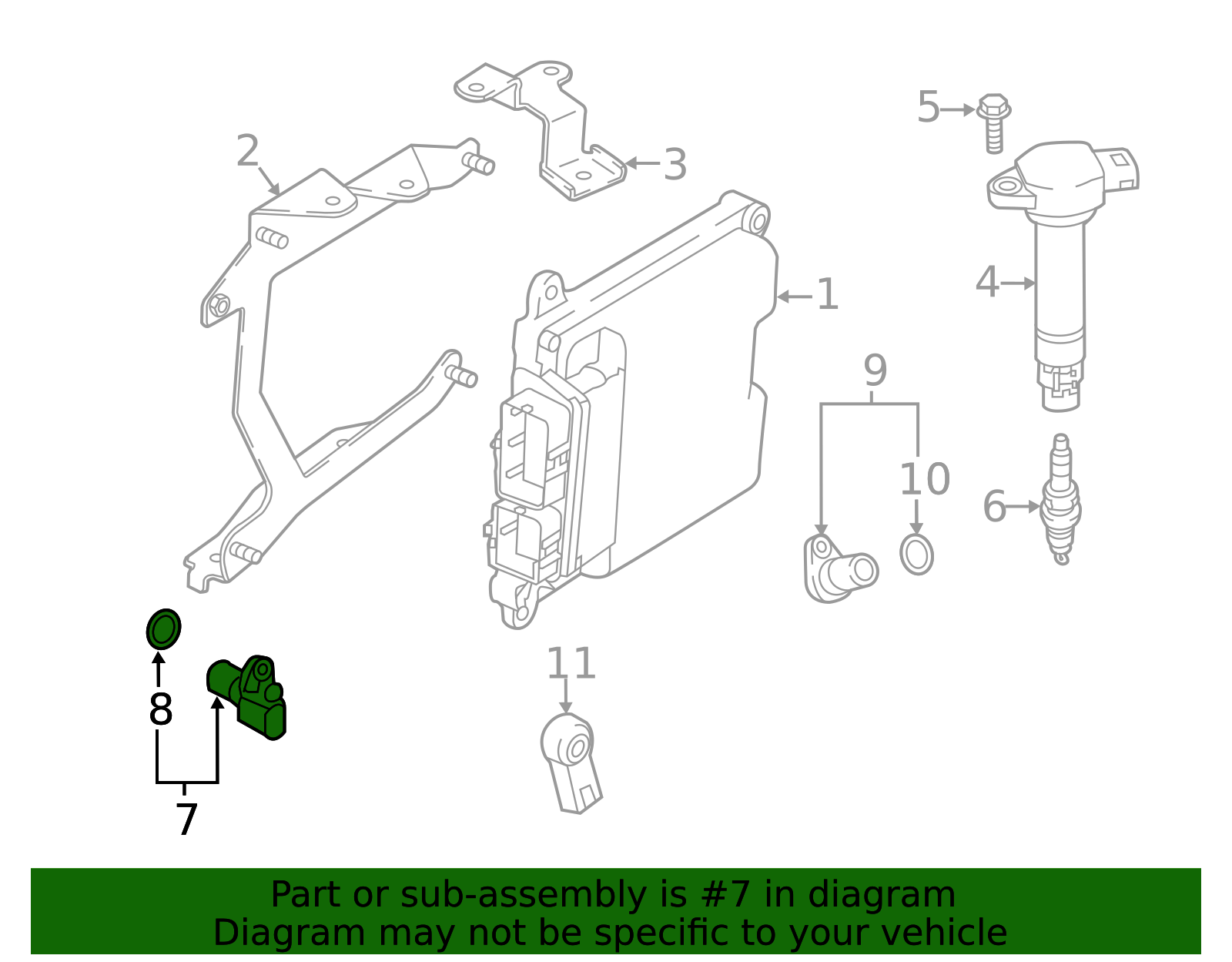 2018-2024 Mitsubishi Eclipse Cross Engine Crankshaft Position Sensor ...