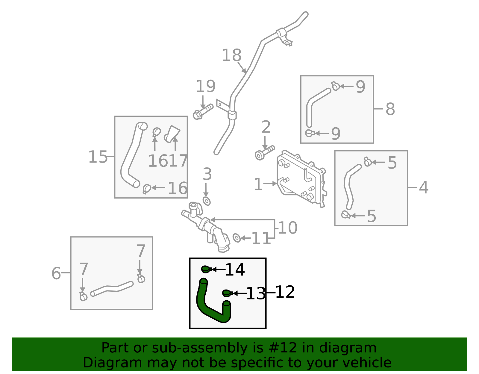 25410c5800 - Hyundai Lower Hose Performance Auto Parts
