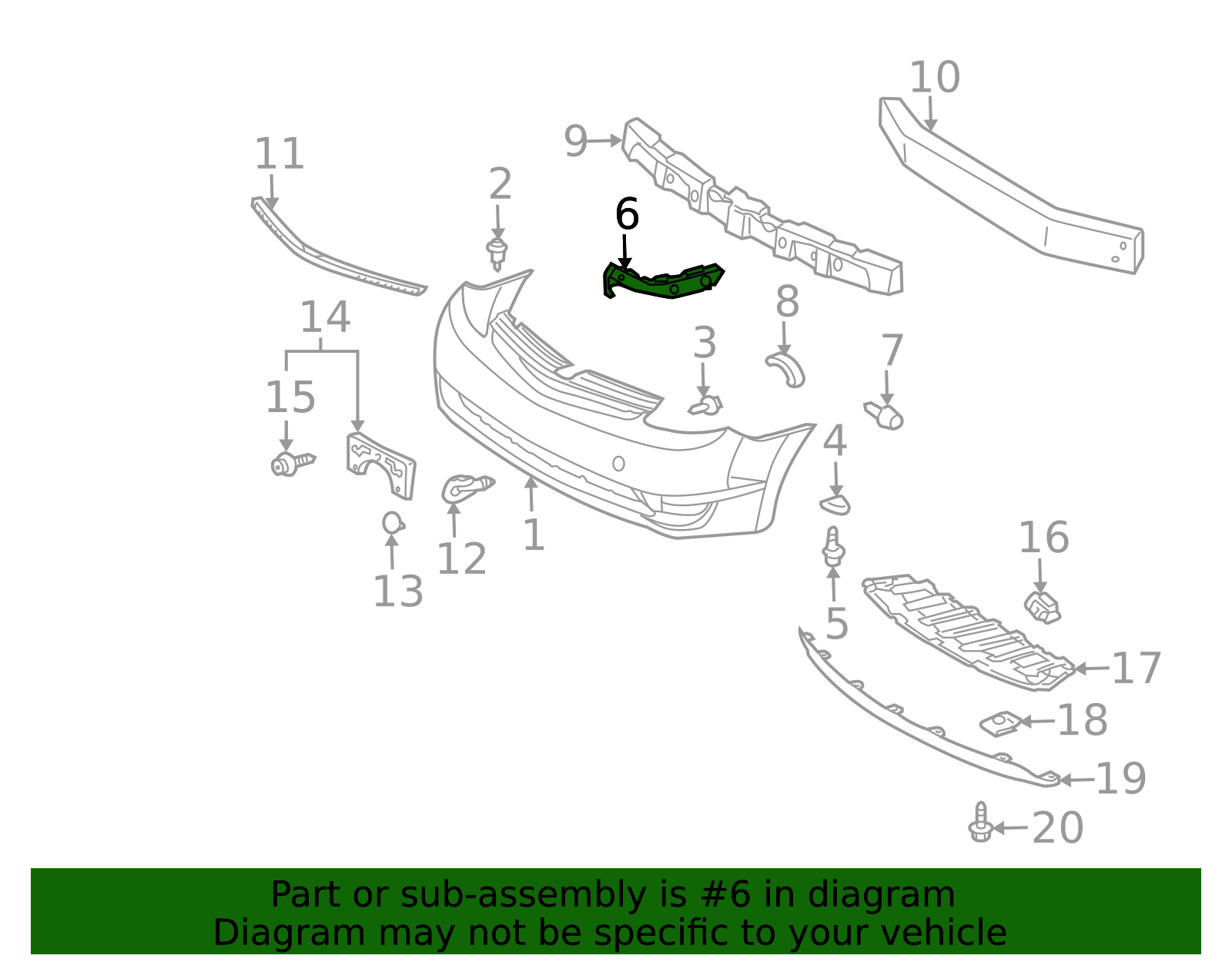52116-47010 - Side Support 2004-2009 Toyota Prius | Longo Toyota Parts