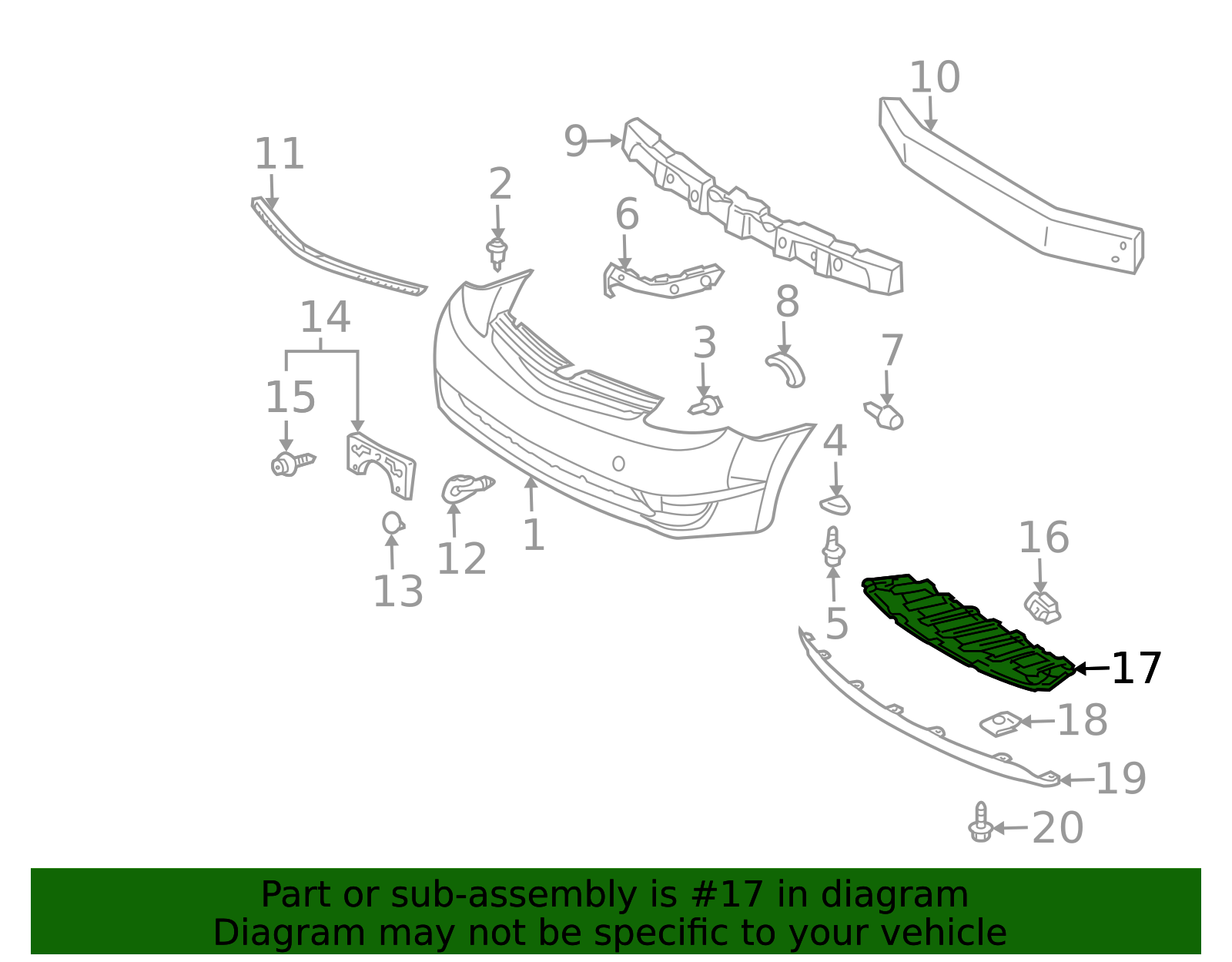 51447-47010 - Radiator Support Splash Shield 2006-2009 Toyota Prius ...