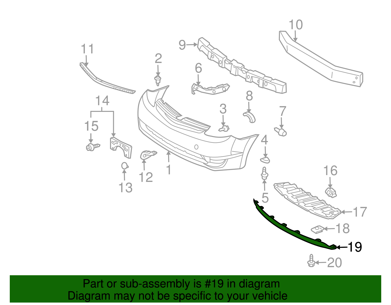 76851-47010 - Spoiler - 2006-2009 Toyota Prius | Lithia Toyota Parts