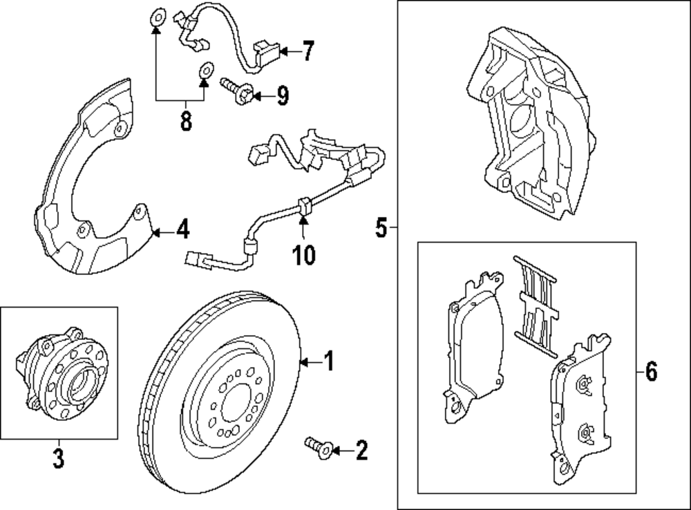 Hyundai - 58732-DS100 - Brake Hose - 2023-2025 Genesis Electrified GV70 ...