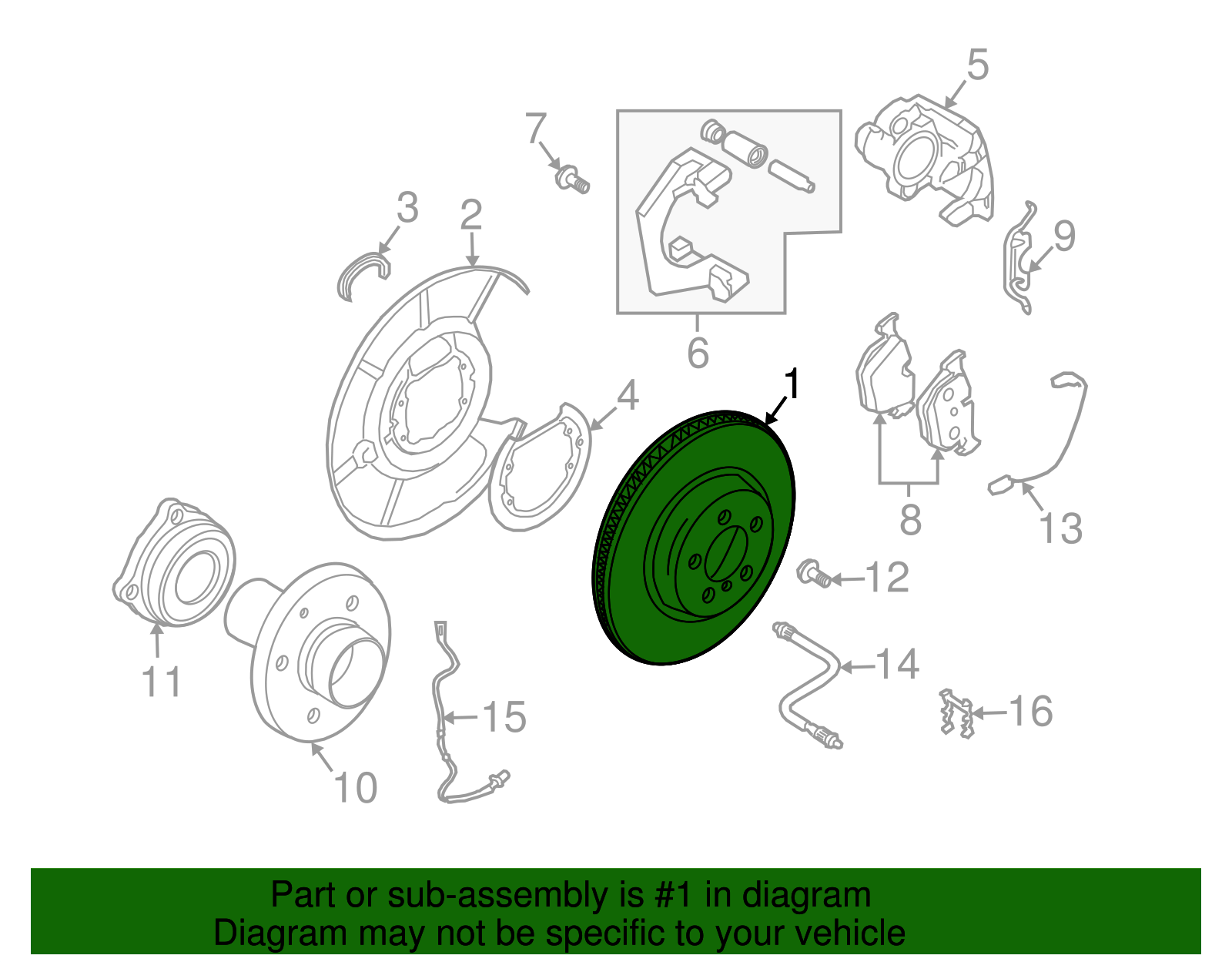 34212282808 - 2006-2010 BMW Rear Brake Rotor (34-21-2-282-808) | BMW of ...