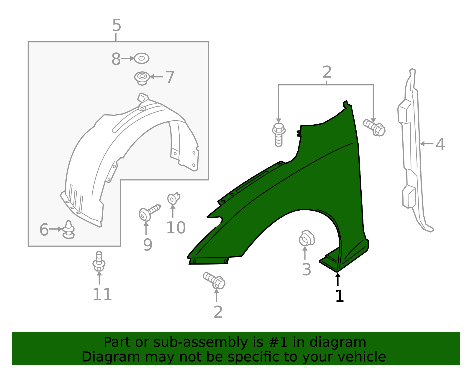 66311-J3000 - Fender | Hyundai Parts Express