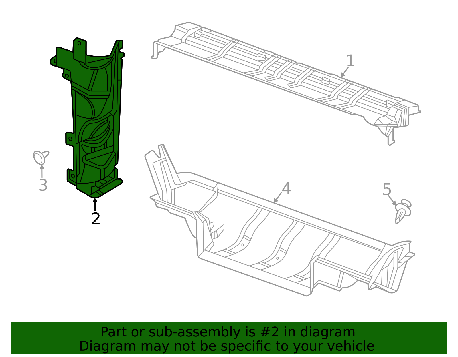 2020-2026 GM Passenger Side Radiator Air Baffle 84126423 GM ...