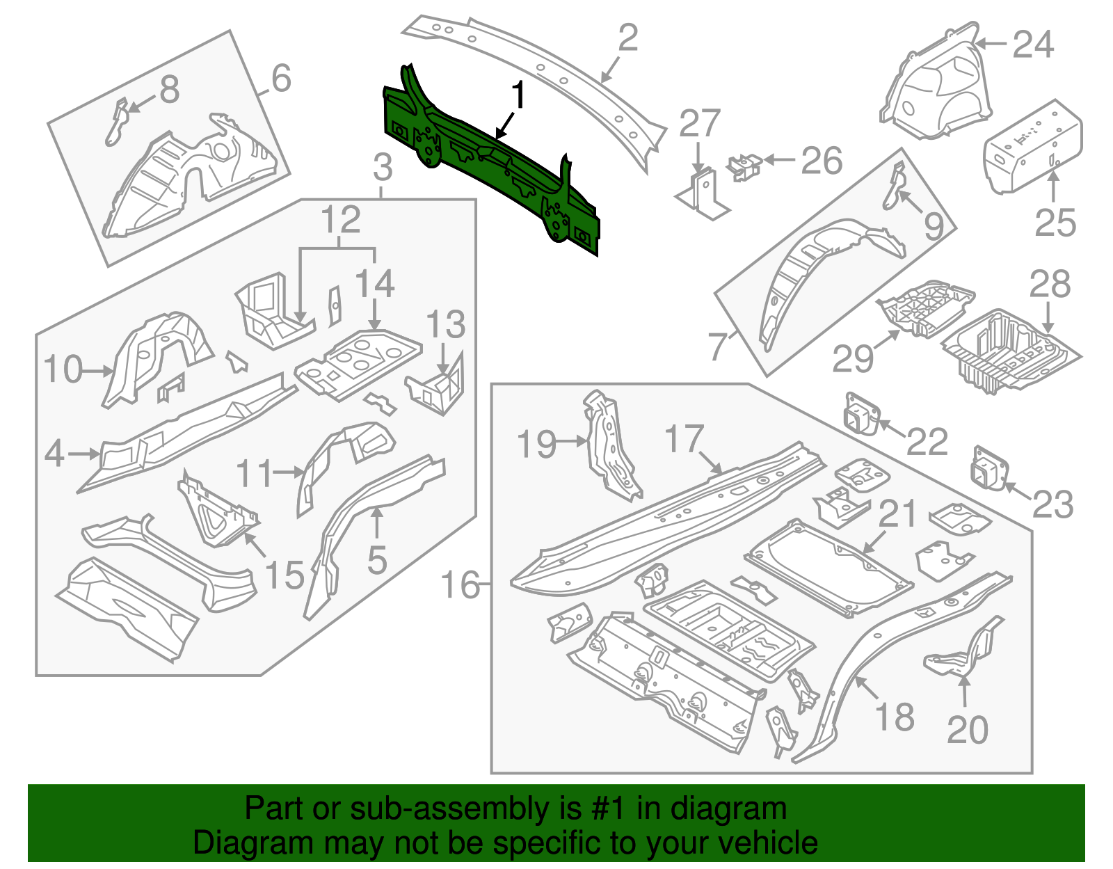 41007168997 - 2007-2013 BMW Rear Body Panel (41-00-7-168-997) | BMW of ...