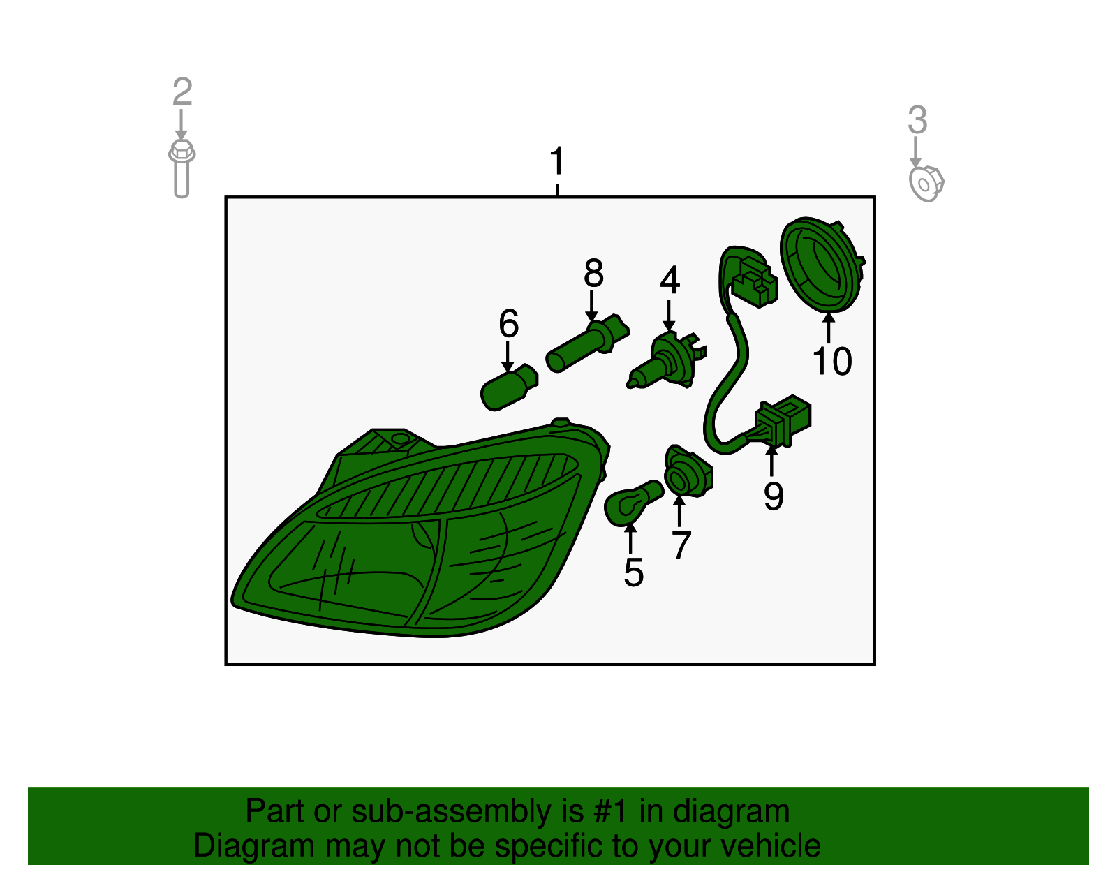 2006-2008 Kia | Headlamp Assembly | 92102-1G010 | Kia Auto Parts