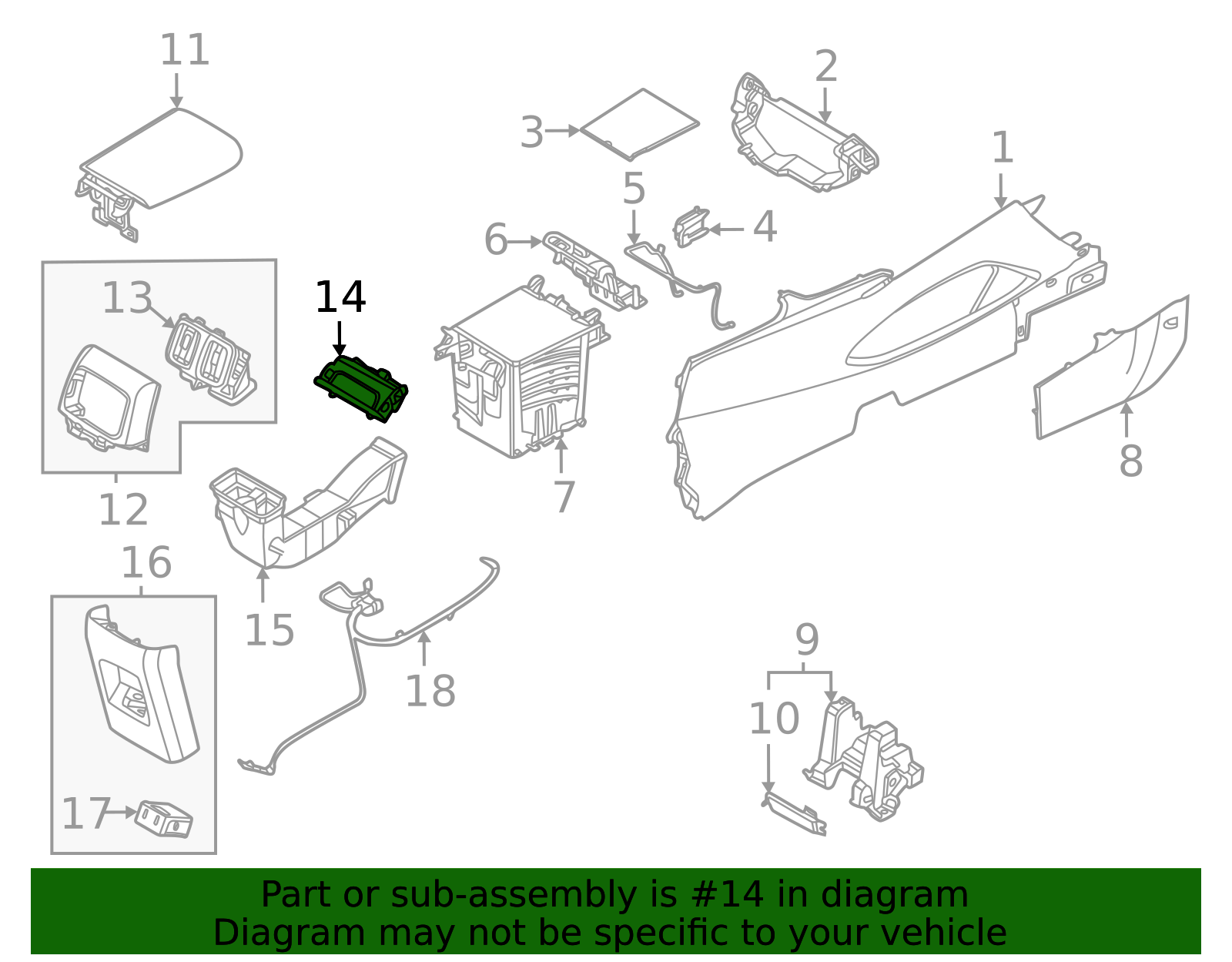 84663-N9100-MMH - High-Quality Center Console Latch for 2022-2024 ...