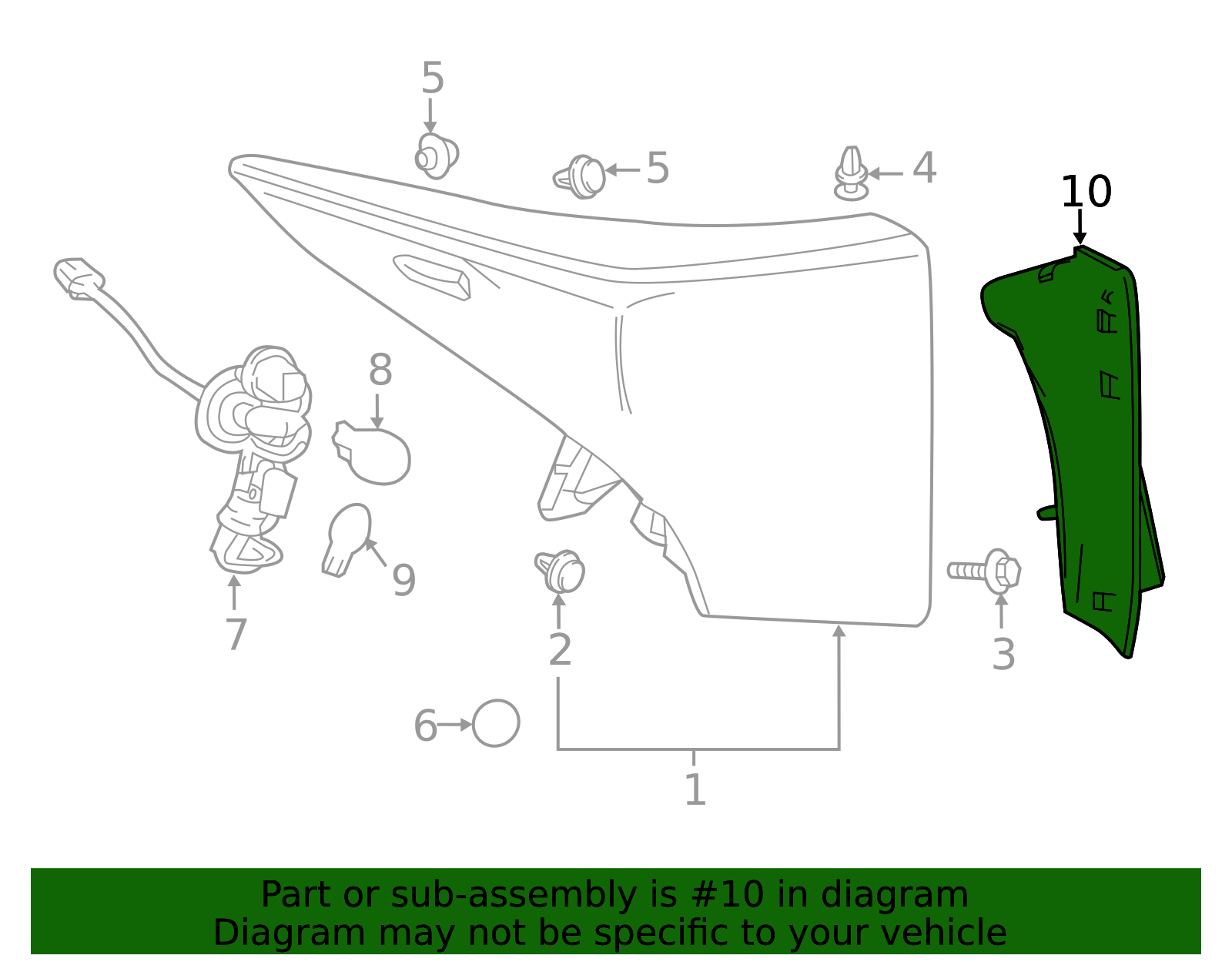 Genuine Official Toyota Trim Cover part# 81498-47020 for 2016-2018 ...