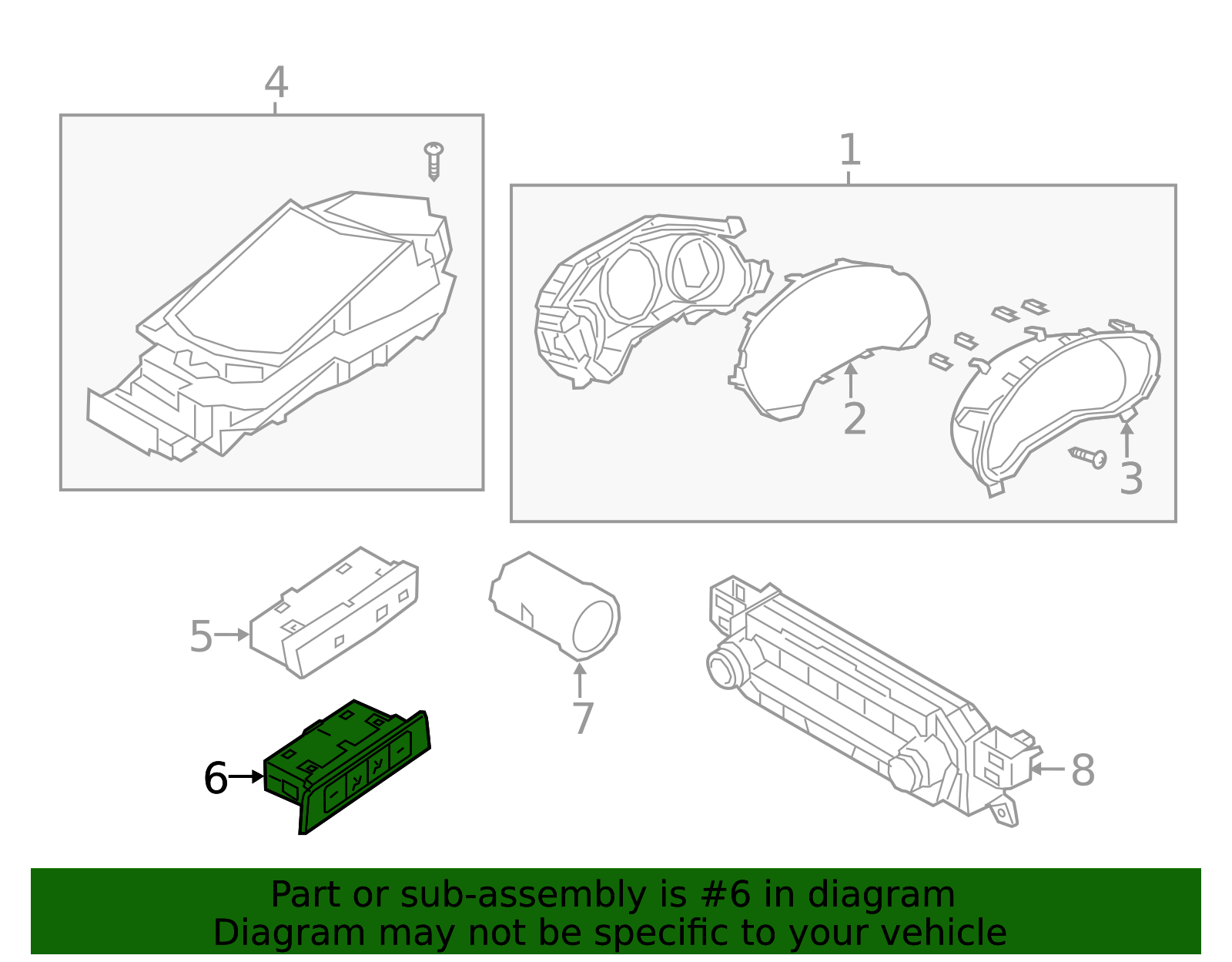BDGF-66-180 - Switch Assembly 2019-2025 Mazda 3 | Mazda Parts.US