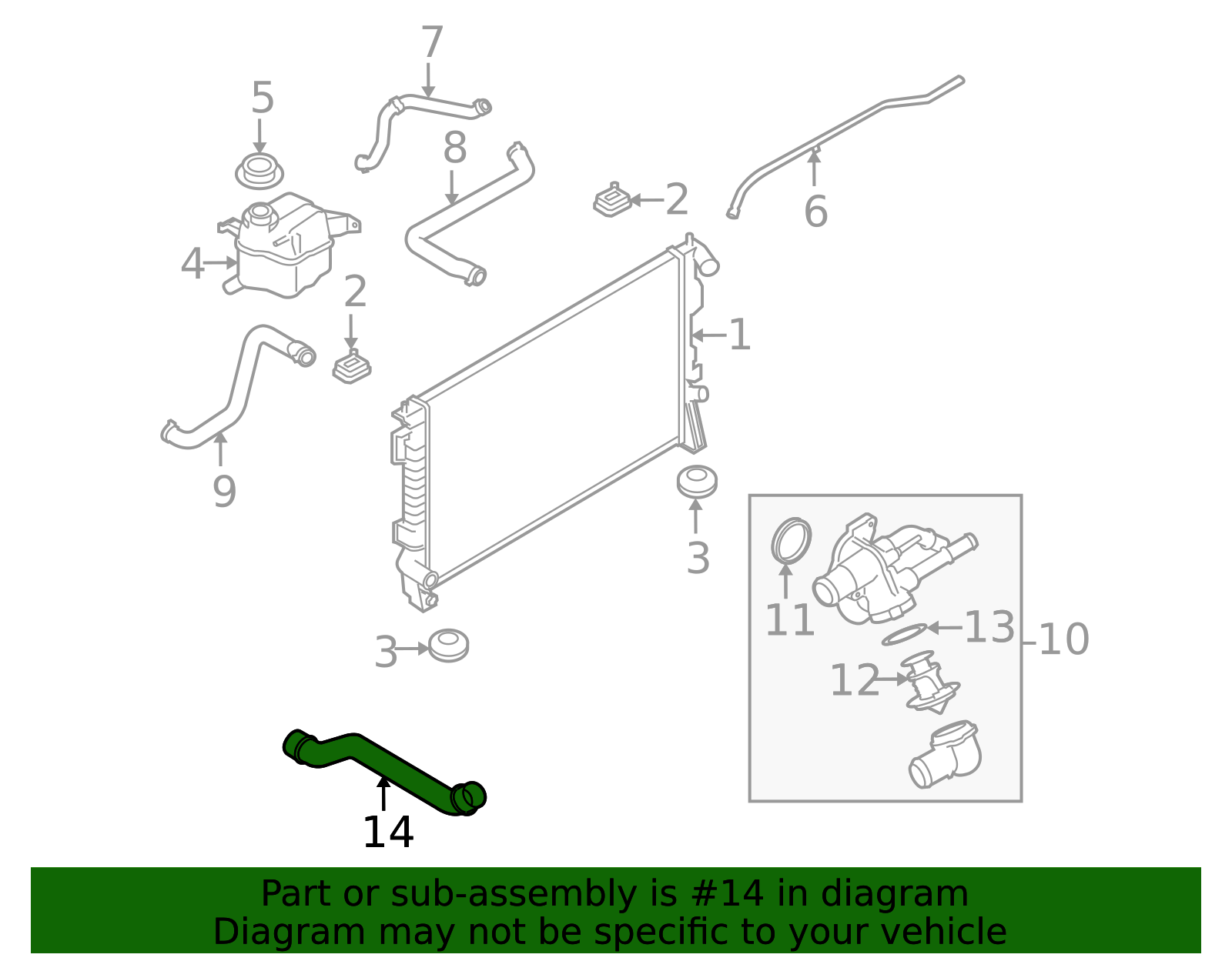 Coolant Hose - Reliable OEM Engine Cooling 7T4Z-8A505-DB | AutoNation Parts