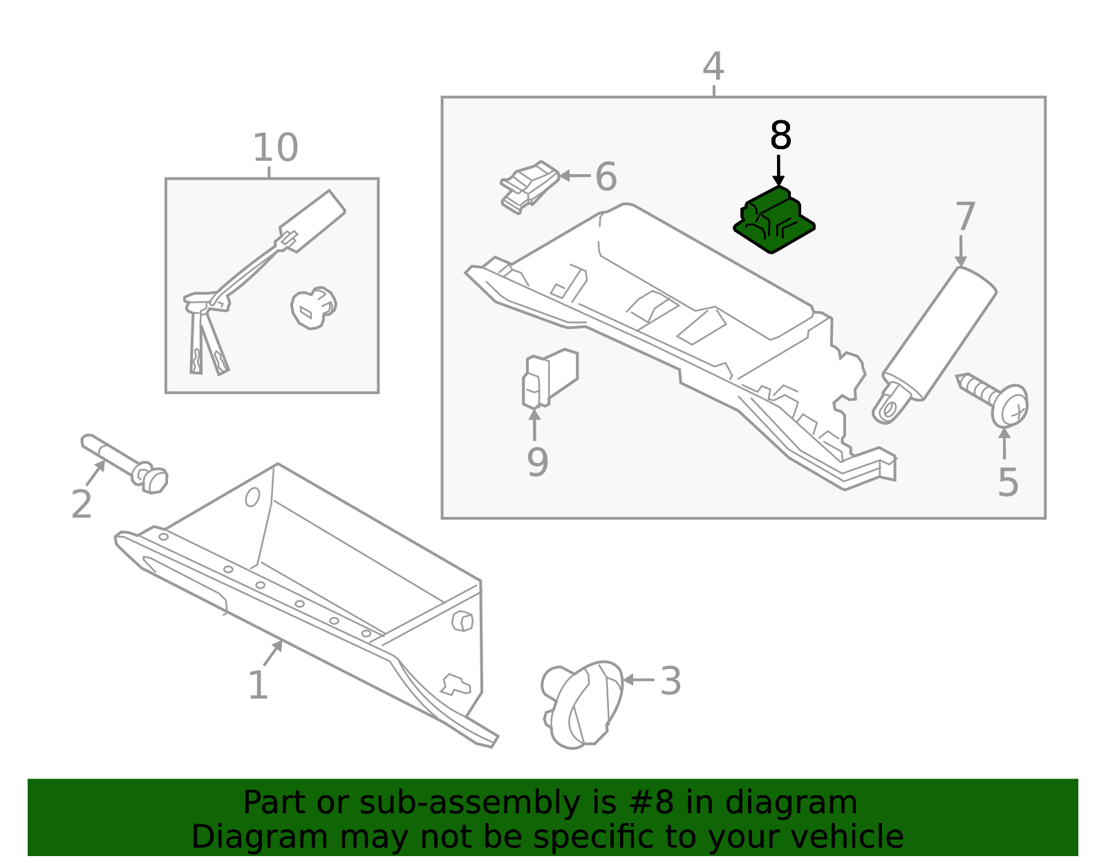 2017-2025 Genesis Glove Box Lamp 92601-D2000 | MotorMotor